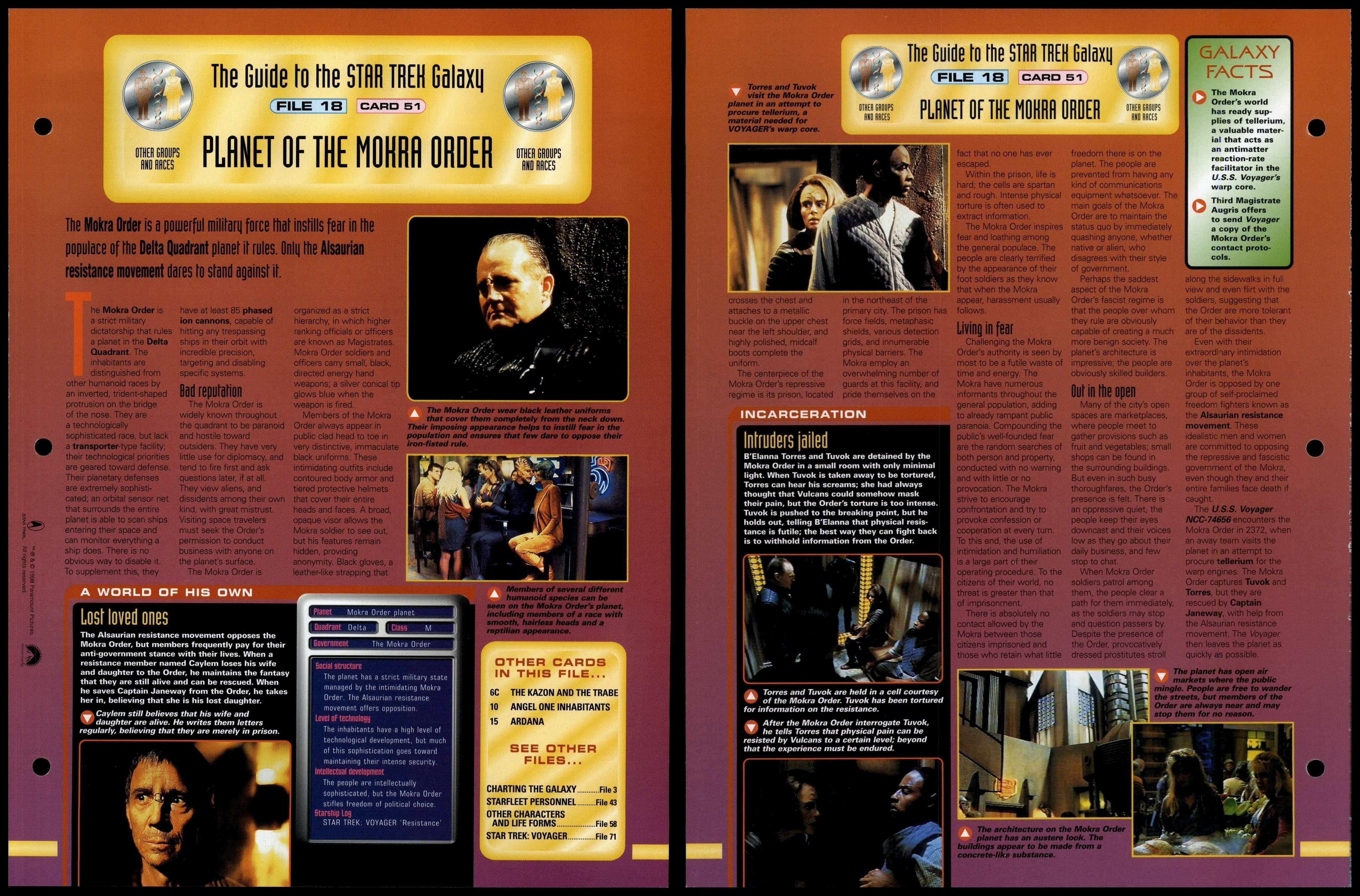 Planet Of The Mokra Order - Other Groups & Races - Star Trek Fact File Page