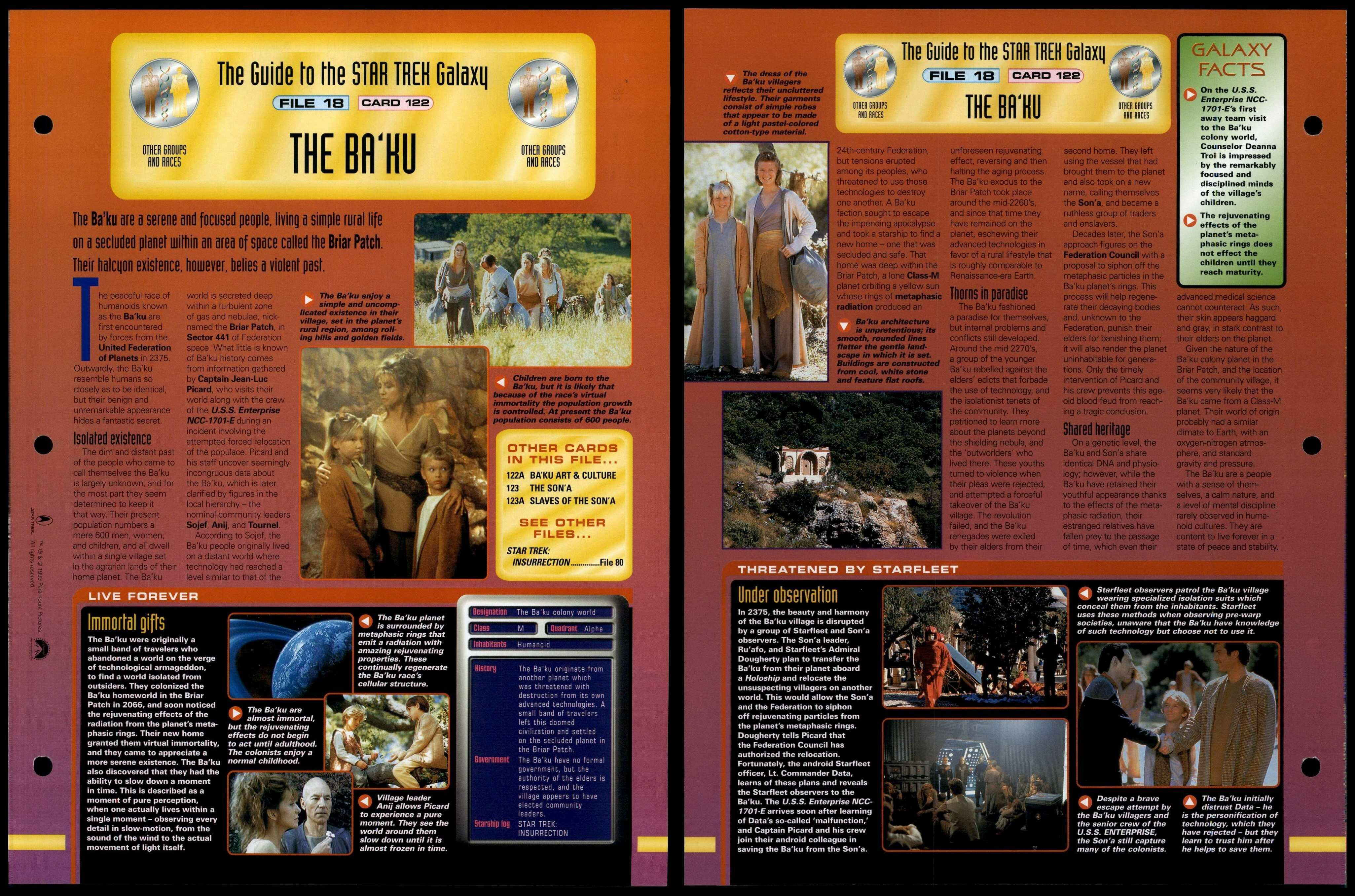 The Ba'Ku - Other Groups & Races - Star Trek Fact File Page