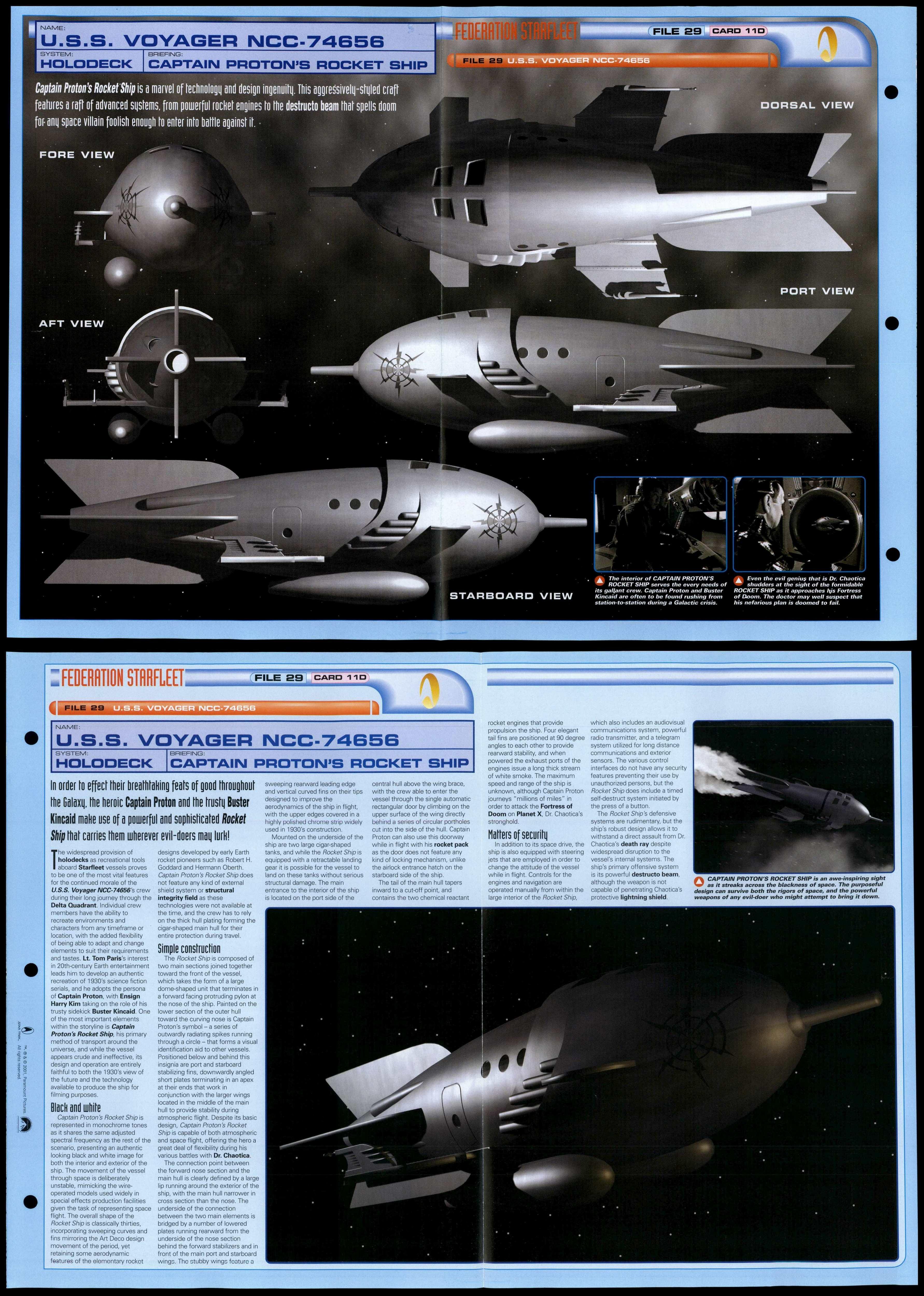 Captain Protons Rocket Ship Holodeck - USS Voyager - Star Trek Fact ...