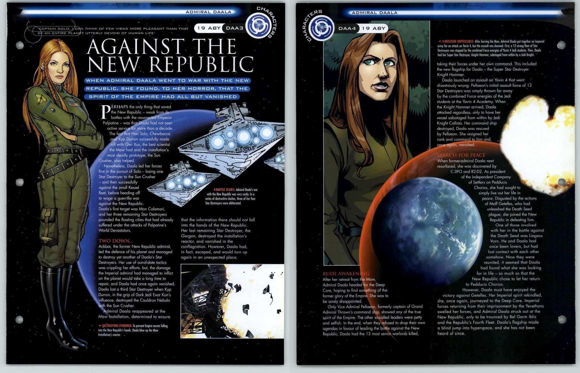 Against The Republic #DAA3-4 Daala - Characters - Star Wars Fact File Page