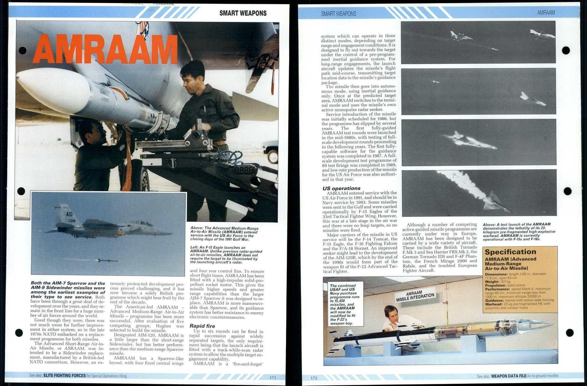 AMRAAM - Smart Weapons - In Combat Fact File Page