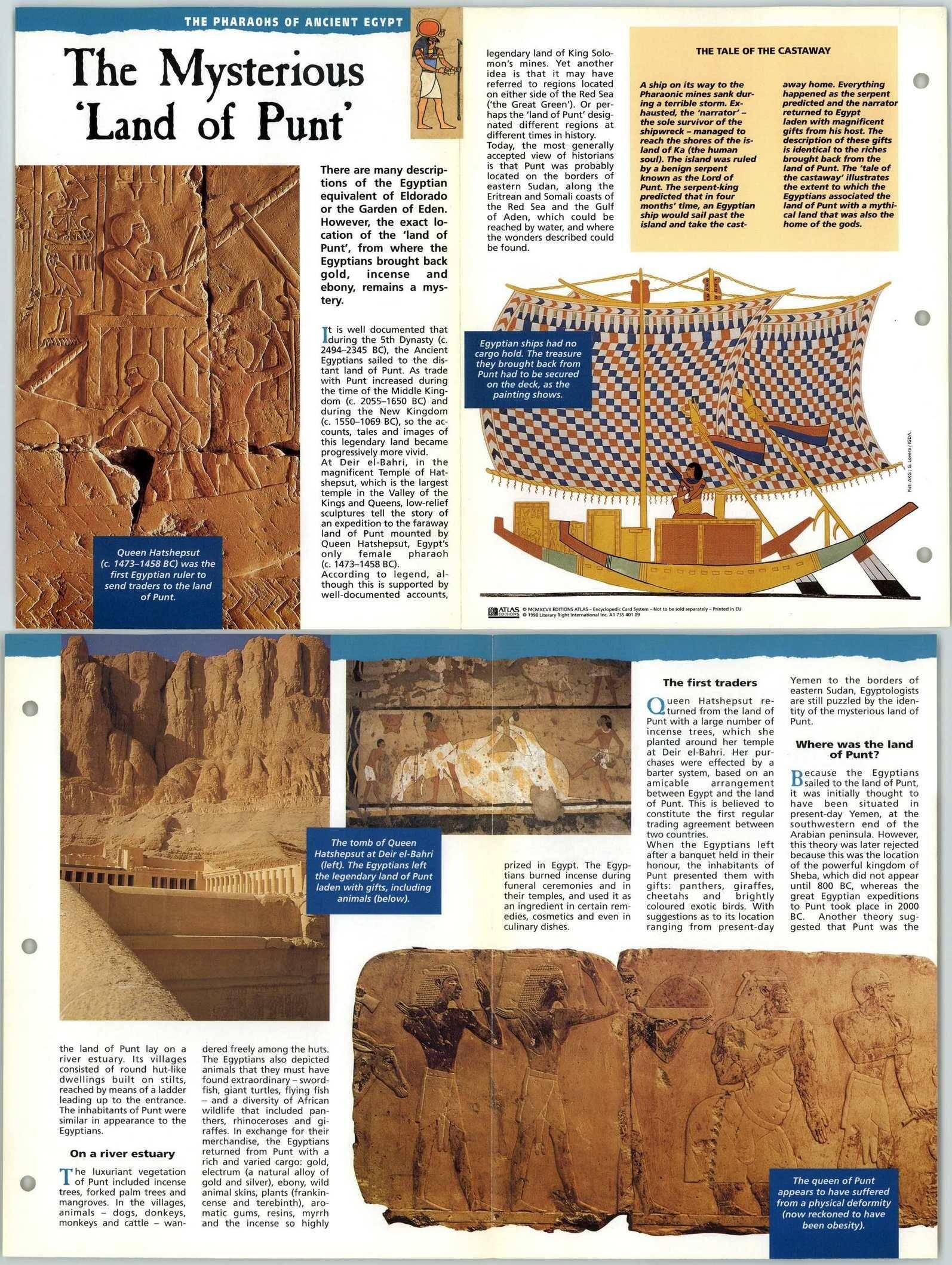 Mysterious Land Of Punt - Pharaohs - Glory Of Ancient Egypt Fold Out Card