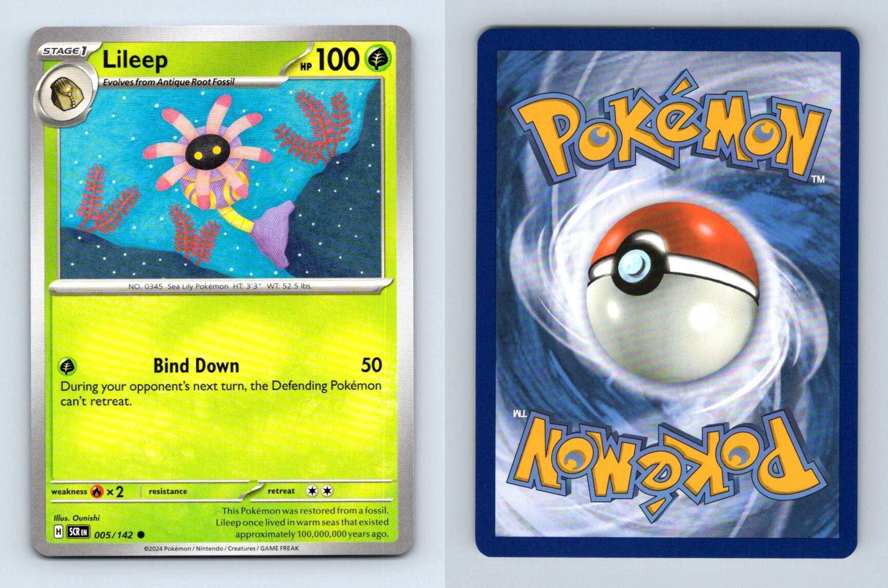 Lileep #5/142 SV Stellar Crown 2024 Common Pokemon TCG Card