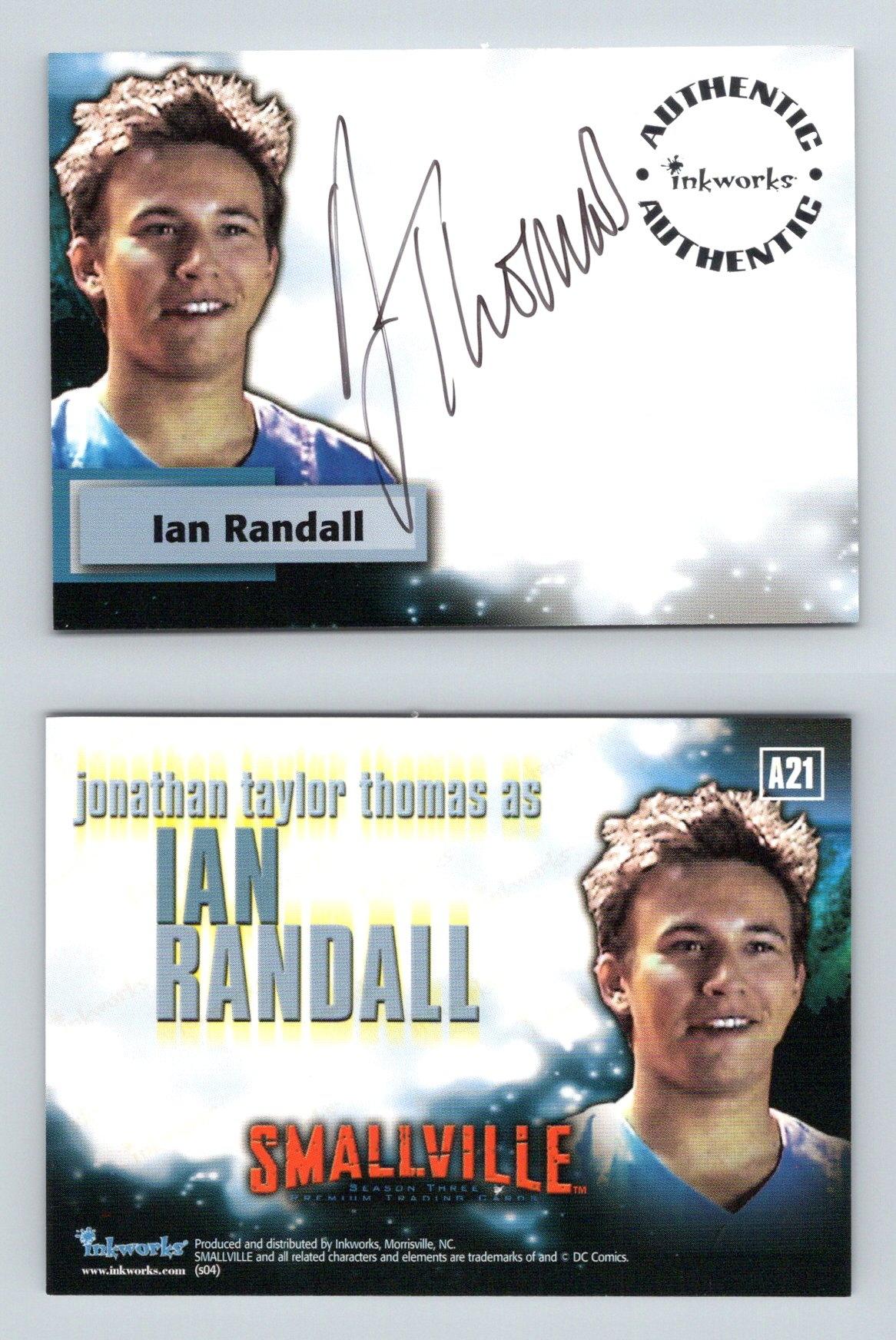 Jonathan Thomas As Ian Randall Smallville Season 3 Inkworks Autograph Card