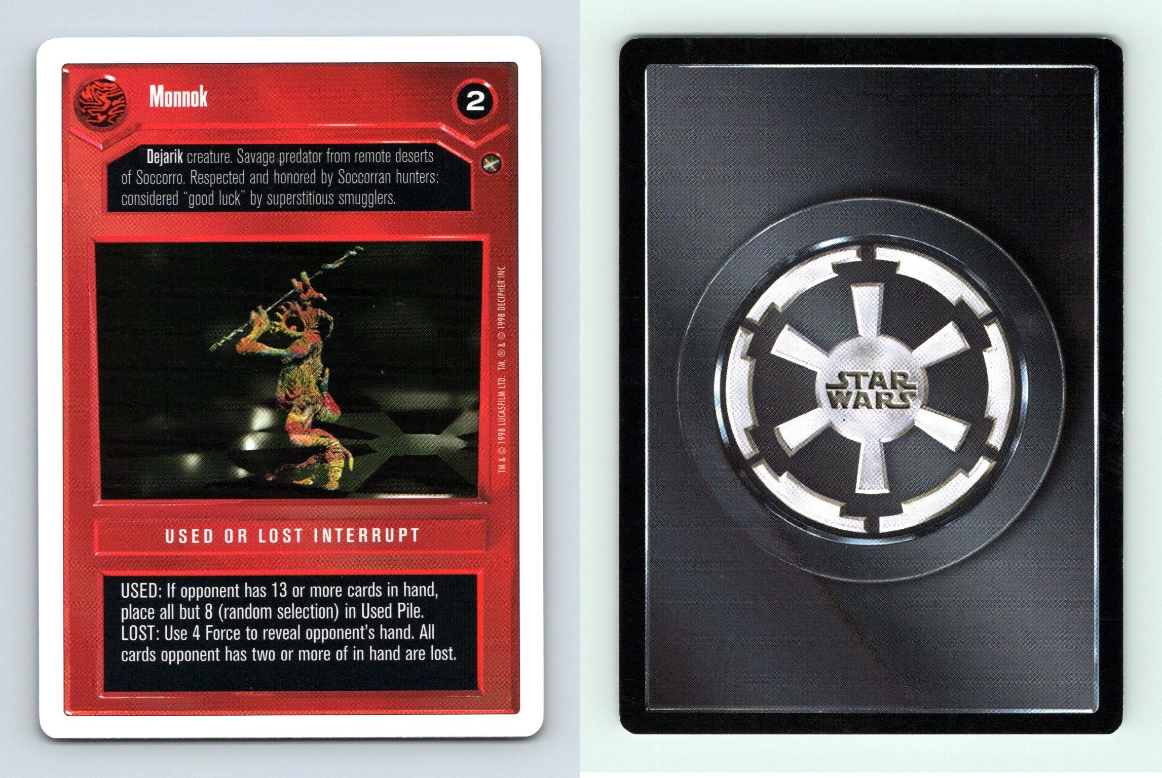 Monnok Star Wars A New Hope Unlimited 1998 DS Common CCG Card
