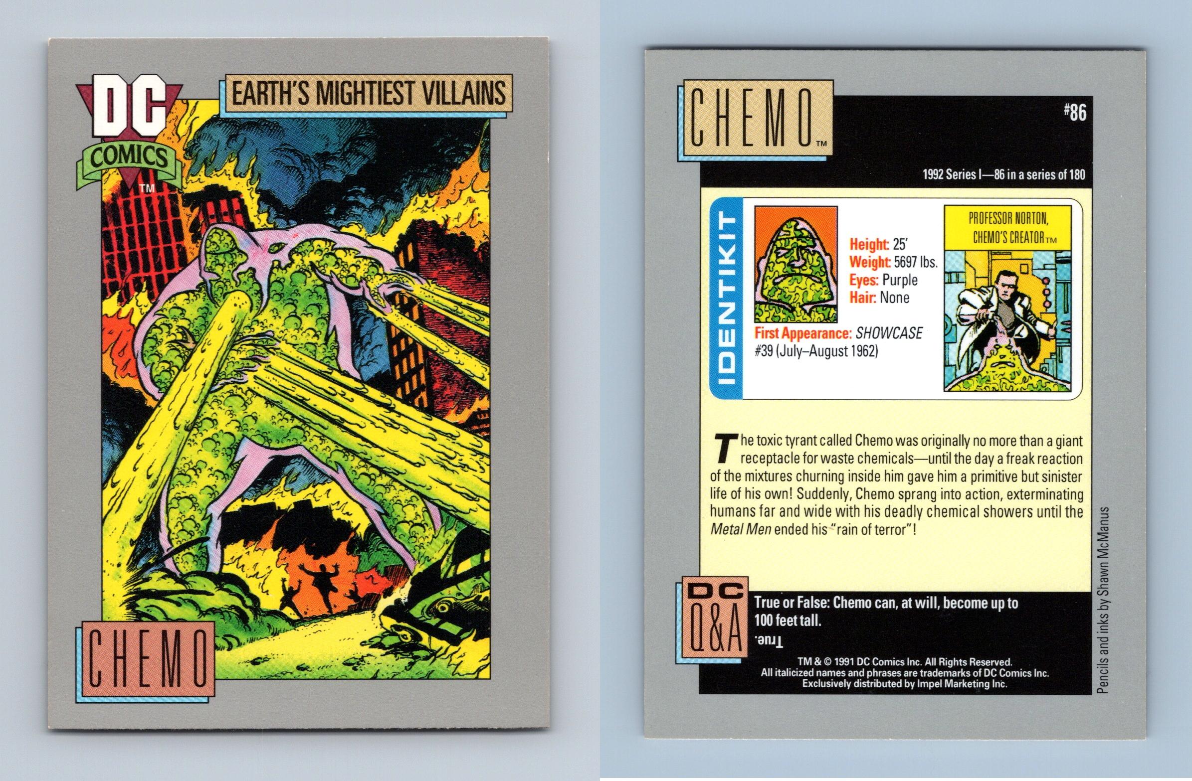 Chemo #86 DC Comics Cosmic 1992 Impel Trading Card