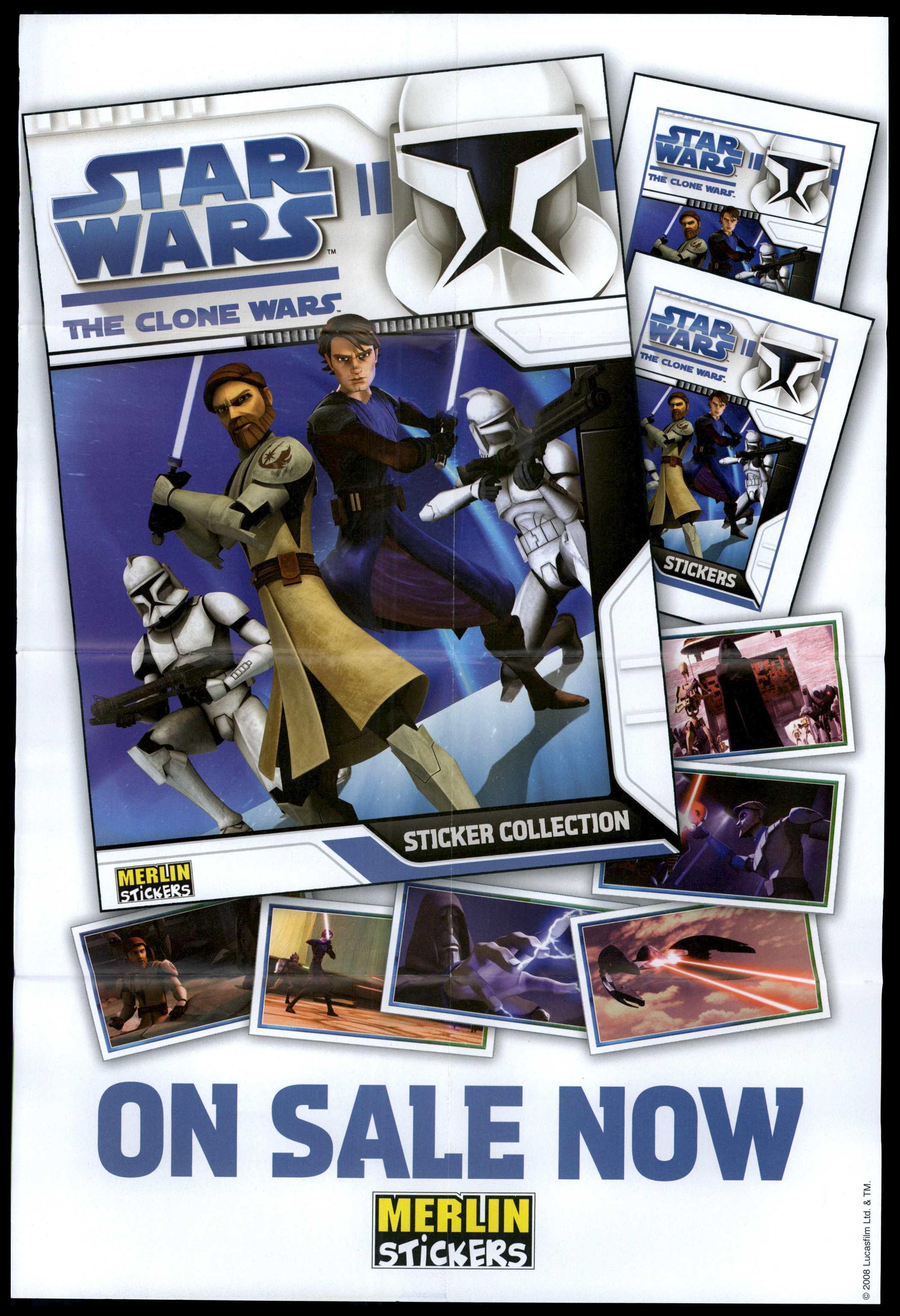 Star Wars The Clone Wars 2008 Merlin Promo Poster