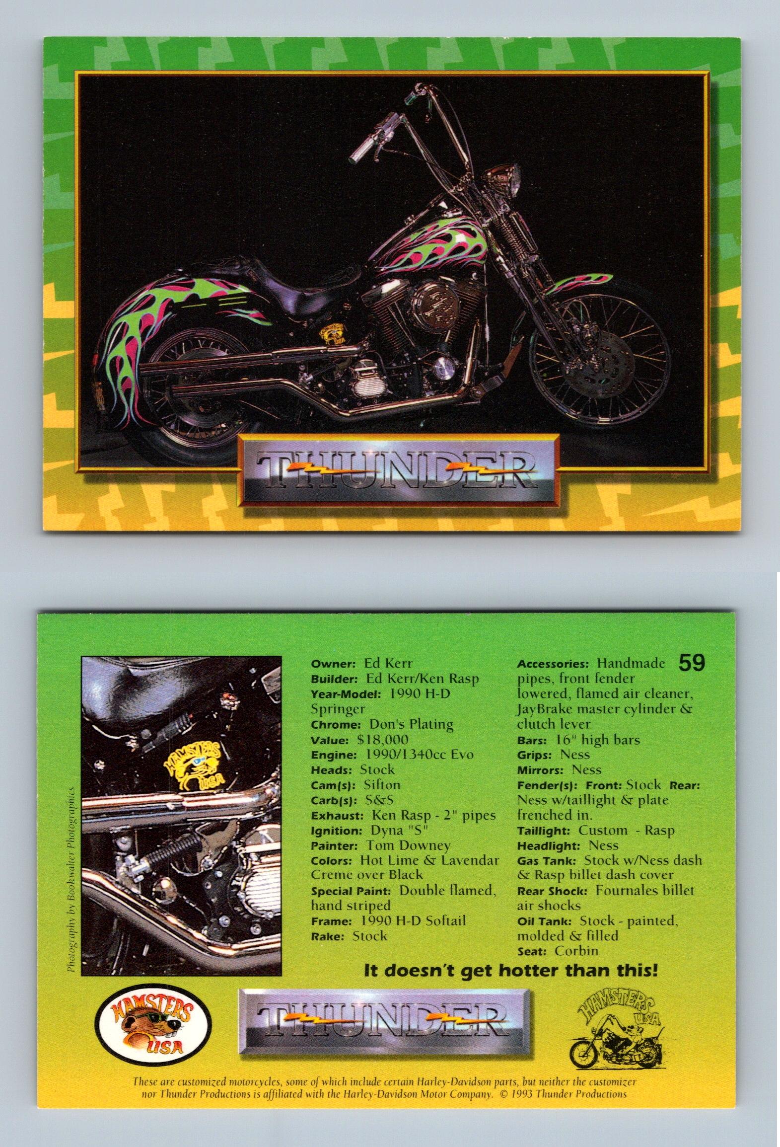 Ed Kerr #59 Thunder Custom Motorcycles 1993 Trading Card | eBay UK