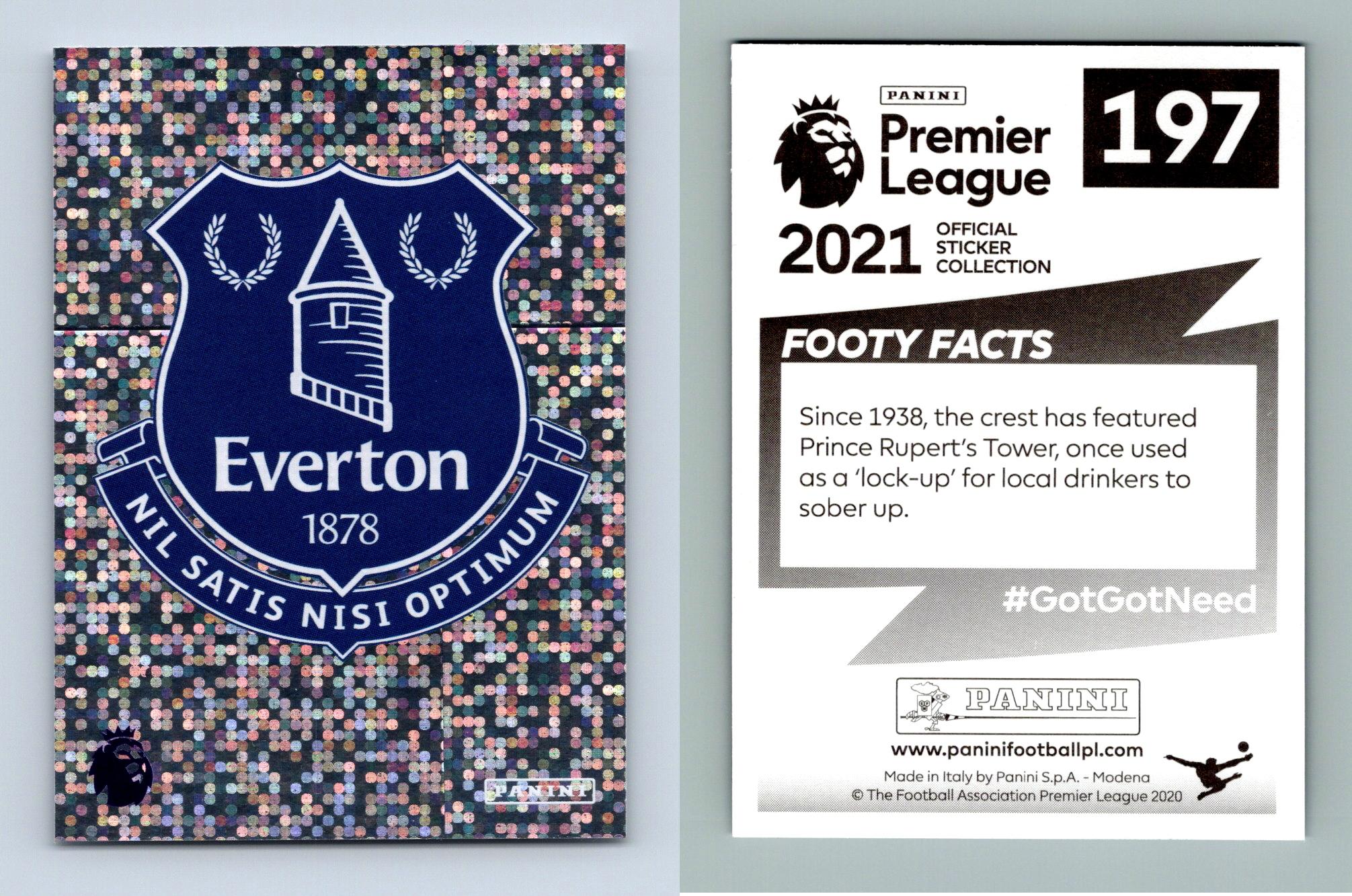 Club Badge - Everton #197 Premier League 2020/21 Panini Sticker
