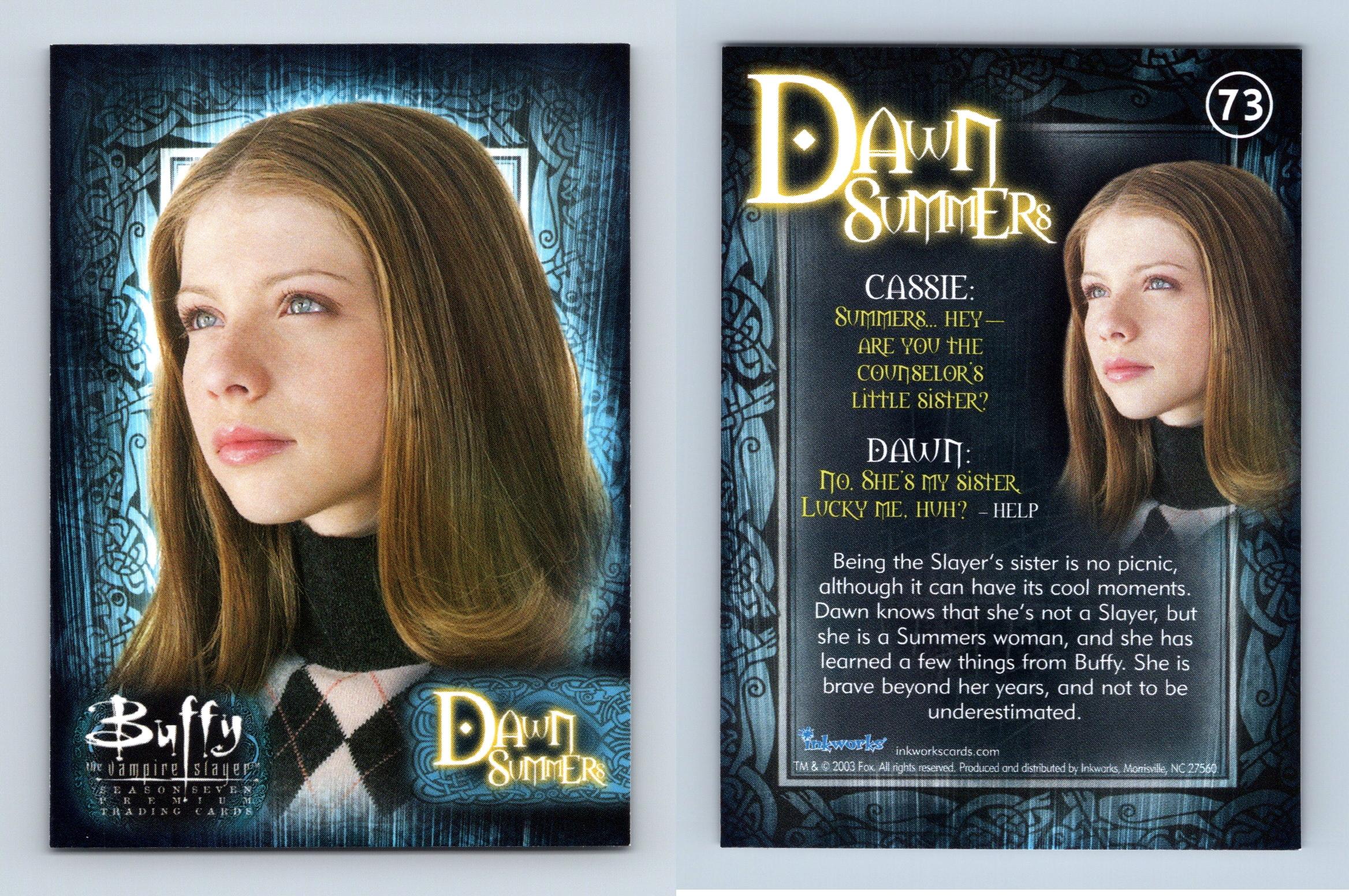 Dawn Summers 73 Buffy The Vampire Slayer Season 7 Inkworks Trading Card