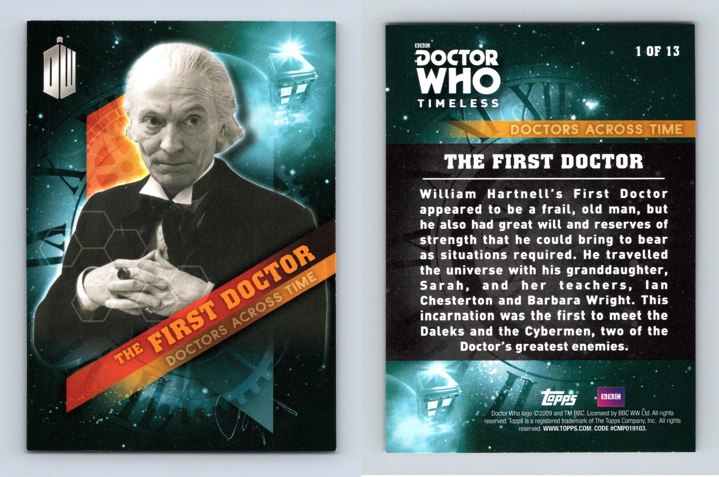 The First Doctor #1 Of 13 Dr Who Timeless 2016 Topps Doctors Across ...