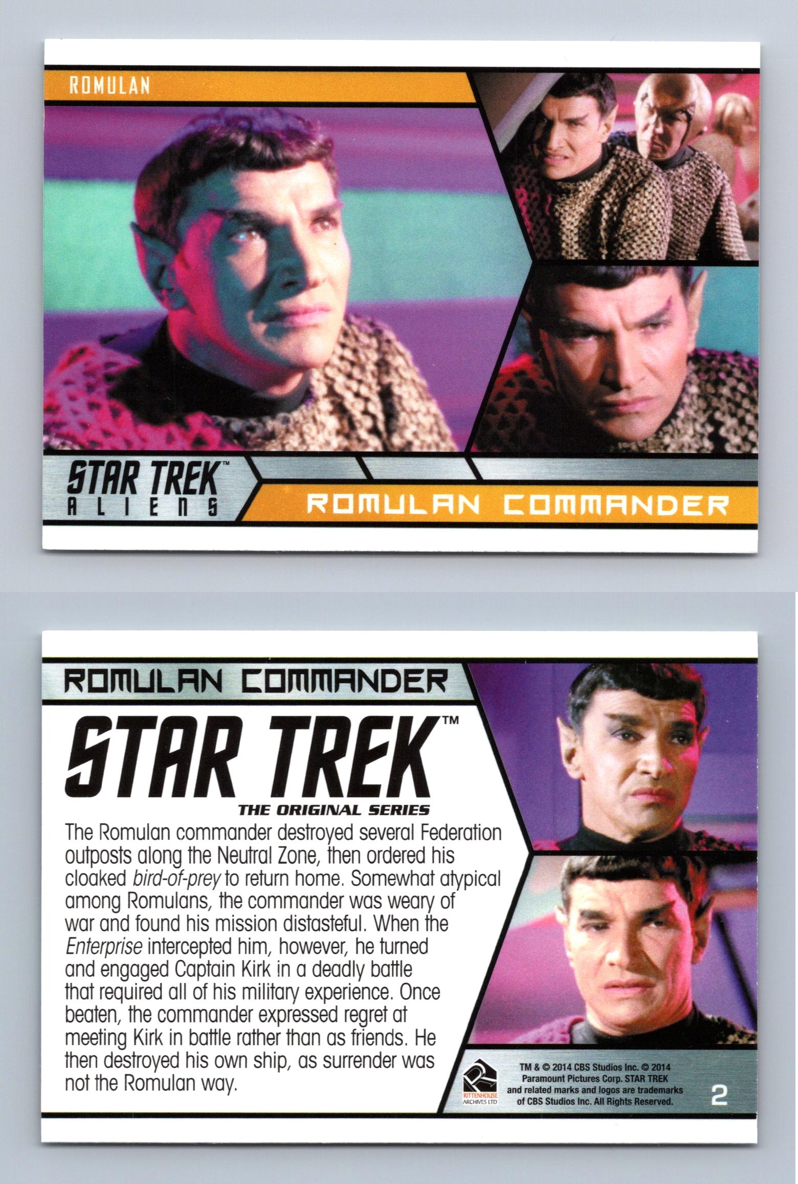 Romulan Commander #2 Star Trek Aliens 2014 Rittenhouse Trading Card