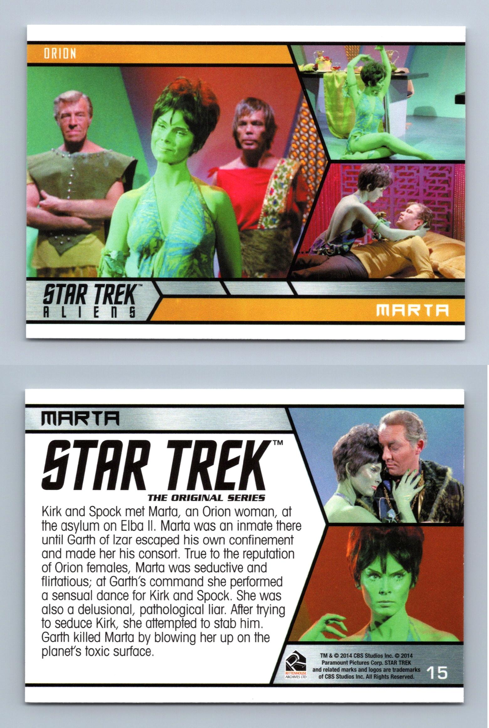 Marta #15 Star Trek Aliens 2014 Rittenhouse Trading Card