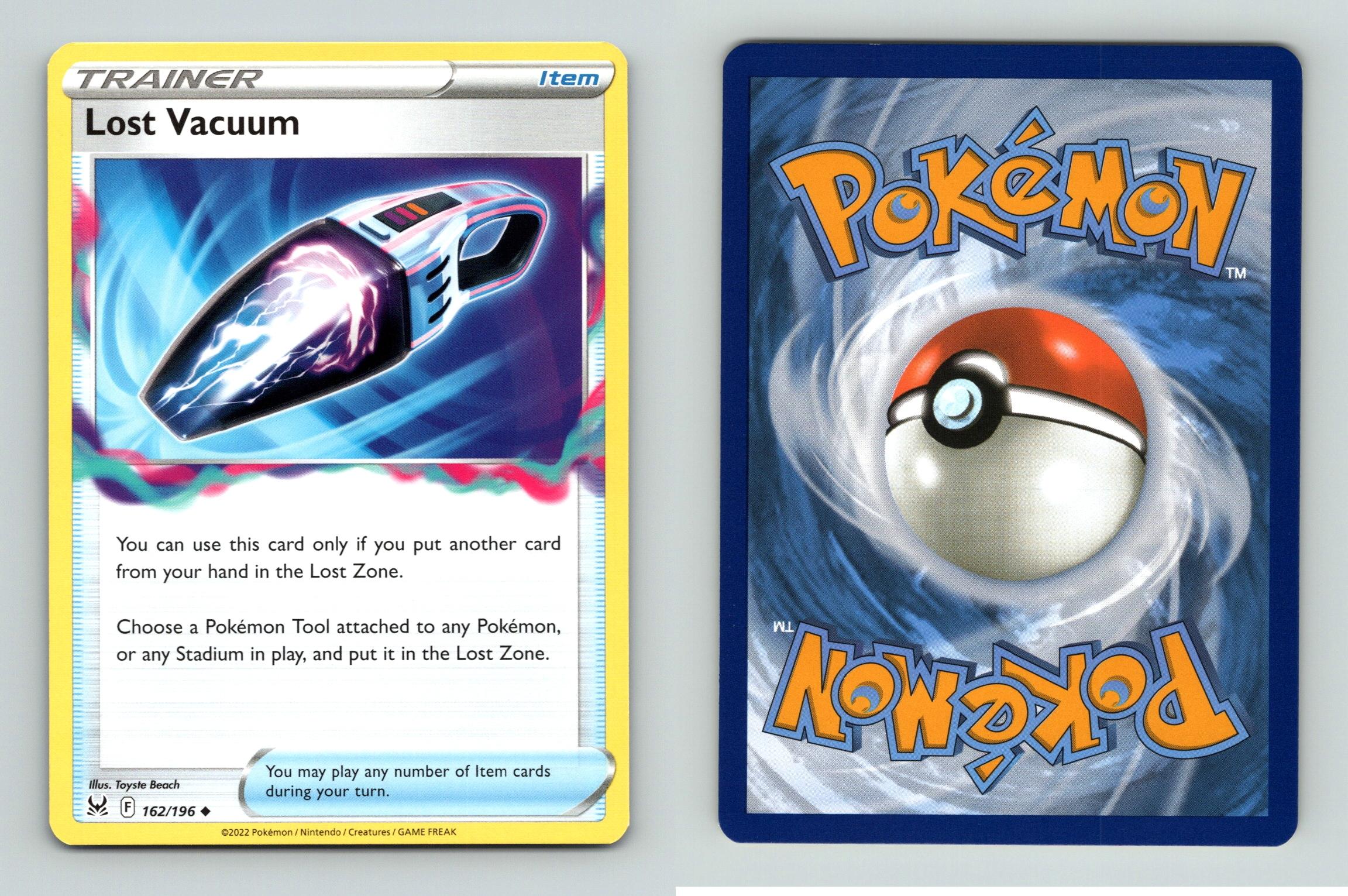 Lost Vacuum #162/196 SWSH Lost Origin Uncommon Pokemon 2022 TCG Card