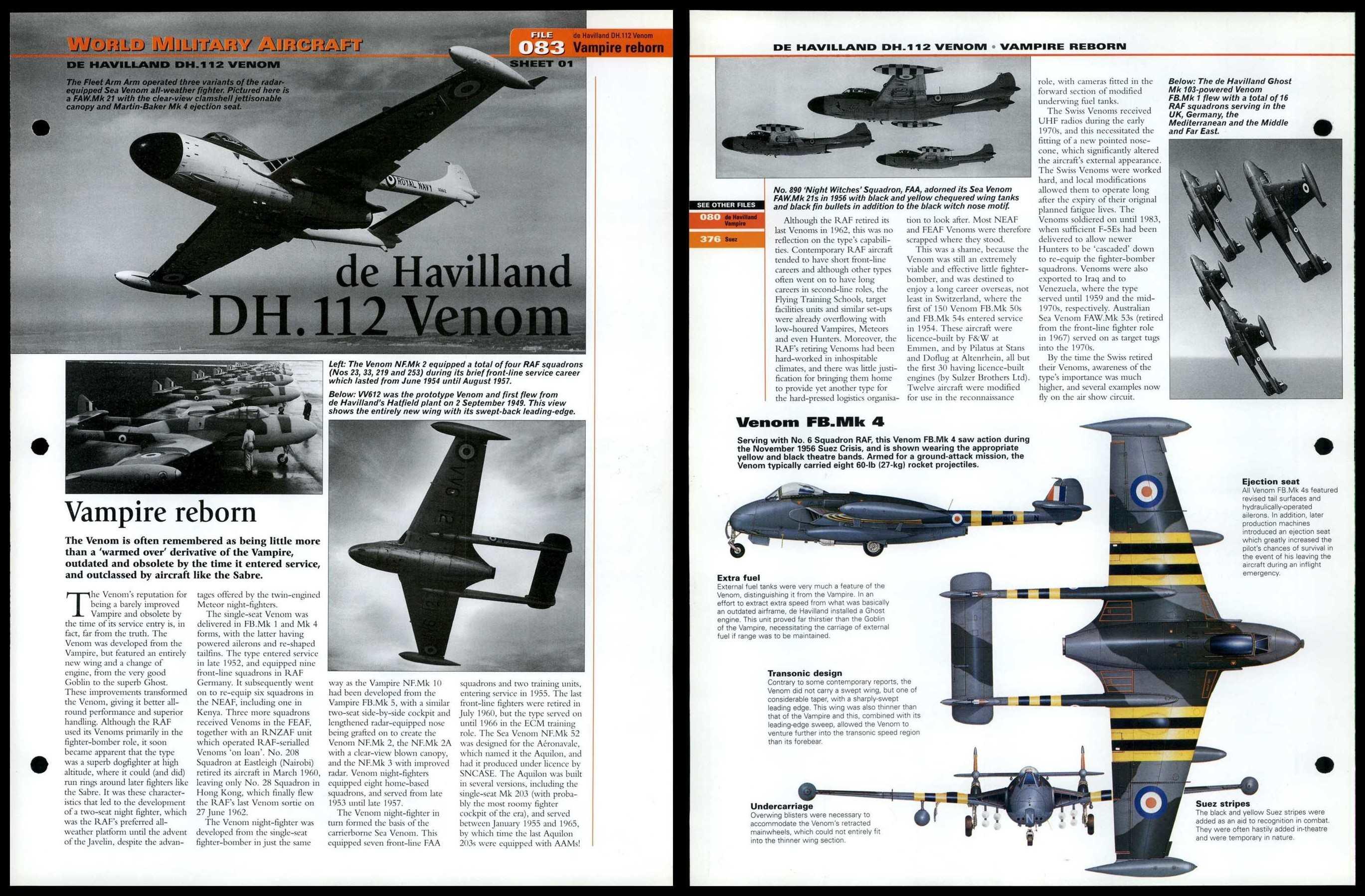 De Havilland DH.112 Venom #83 - Military - World Aircraft Information Page