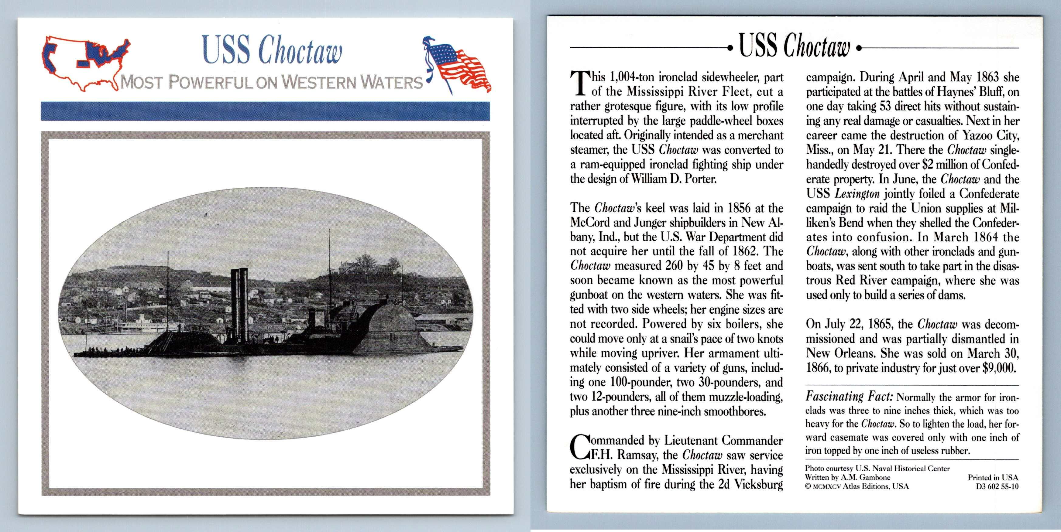 Most Powerful On Western Waters - USS Choctaw - Conflict - Atlas Ed ...