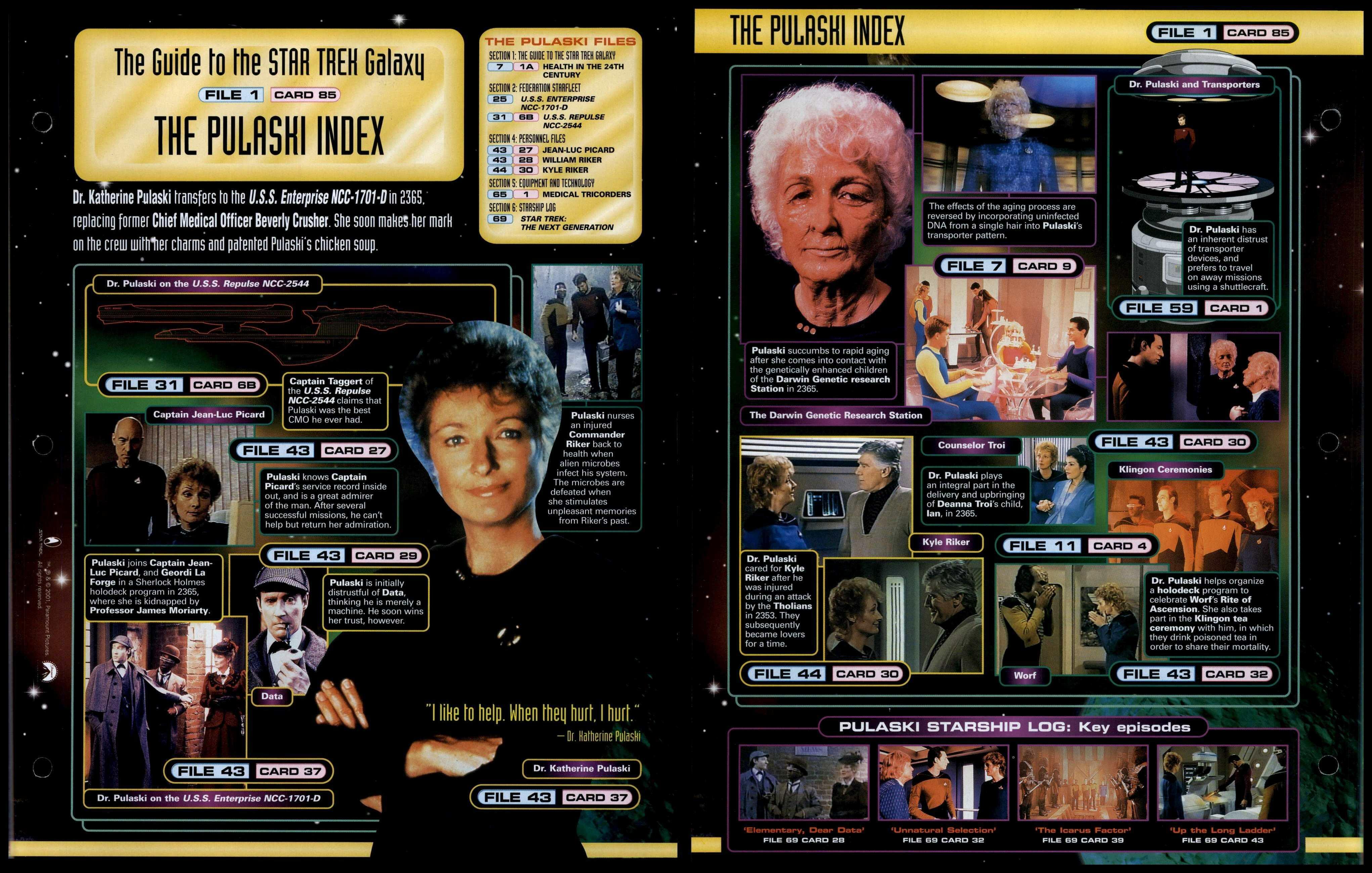 The Pulaski Index - Introduction - Star Trek Fact File Page