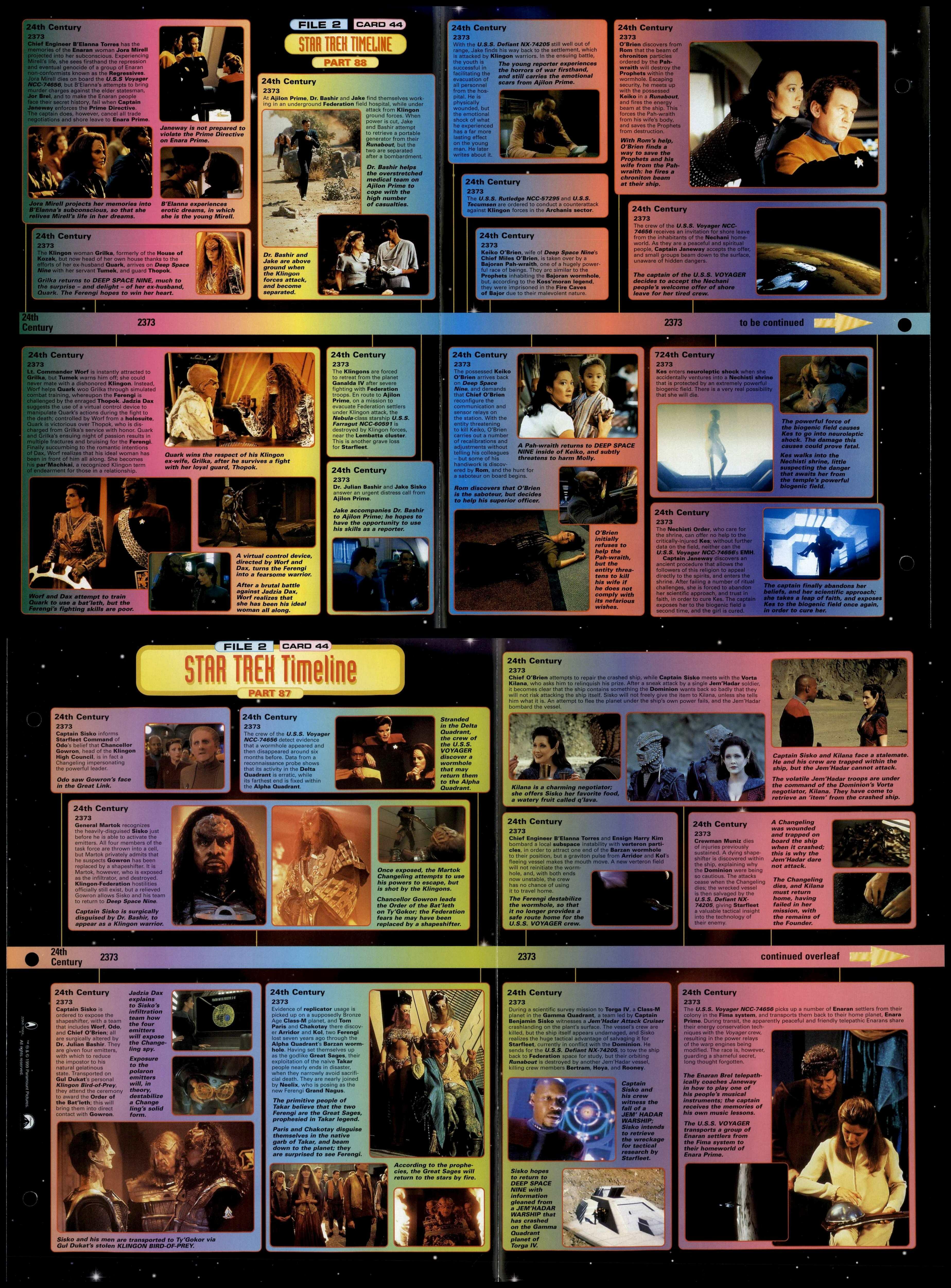 Star Trek Timeline Part 87-88 - Star Trek Fact File Fold-Out Page