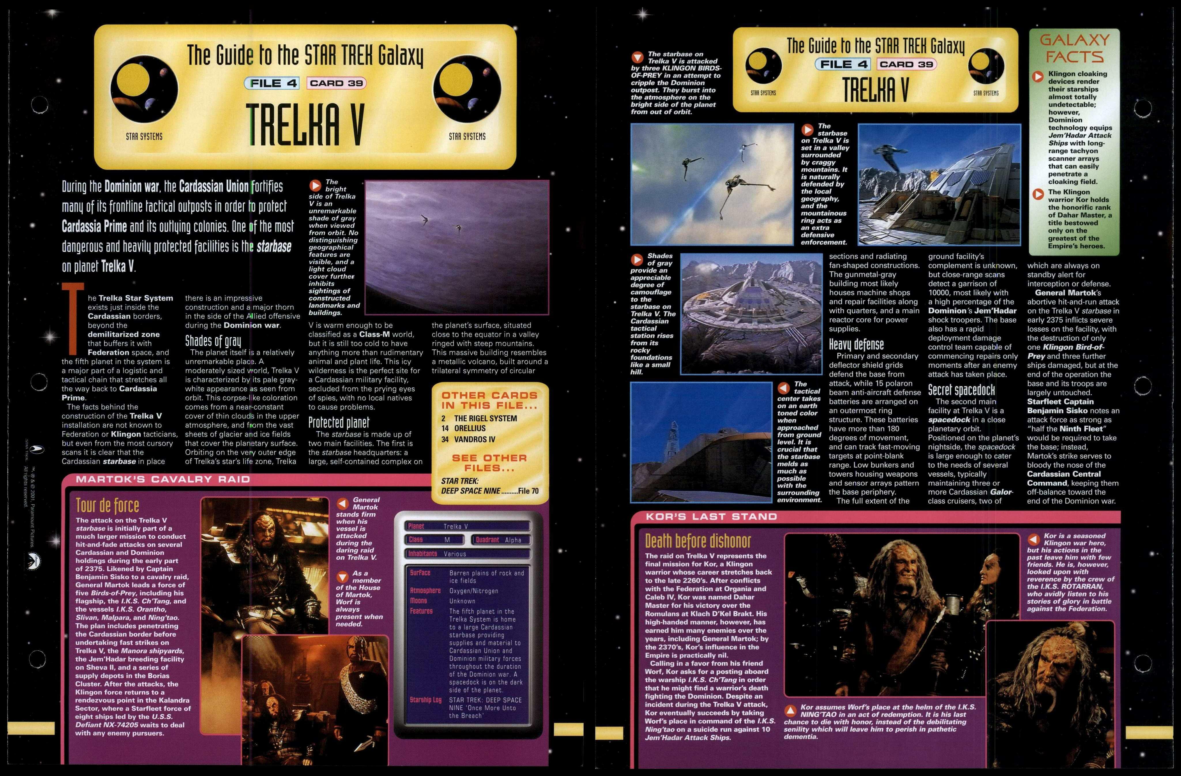 Trelka V - Star Systems  - Star Trek Fact File Page