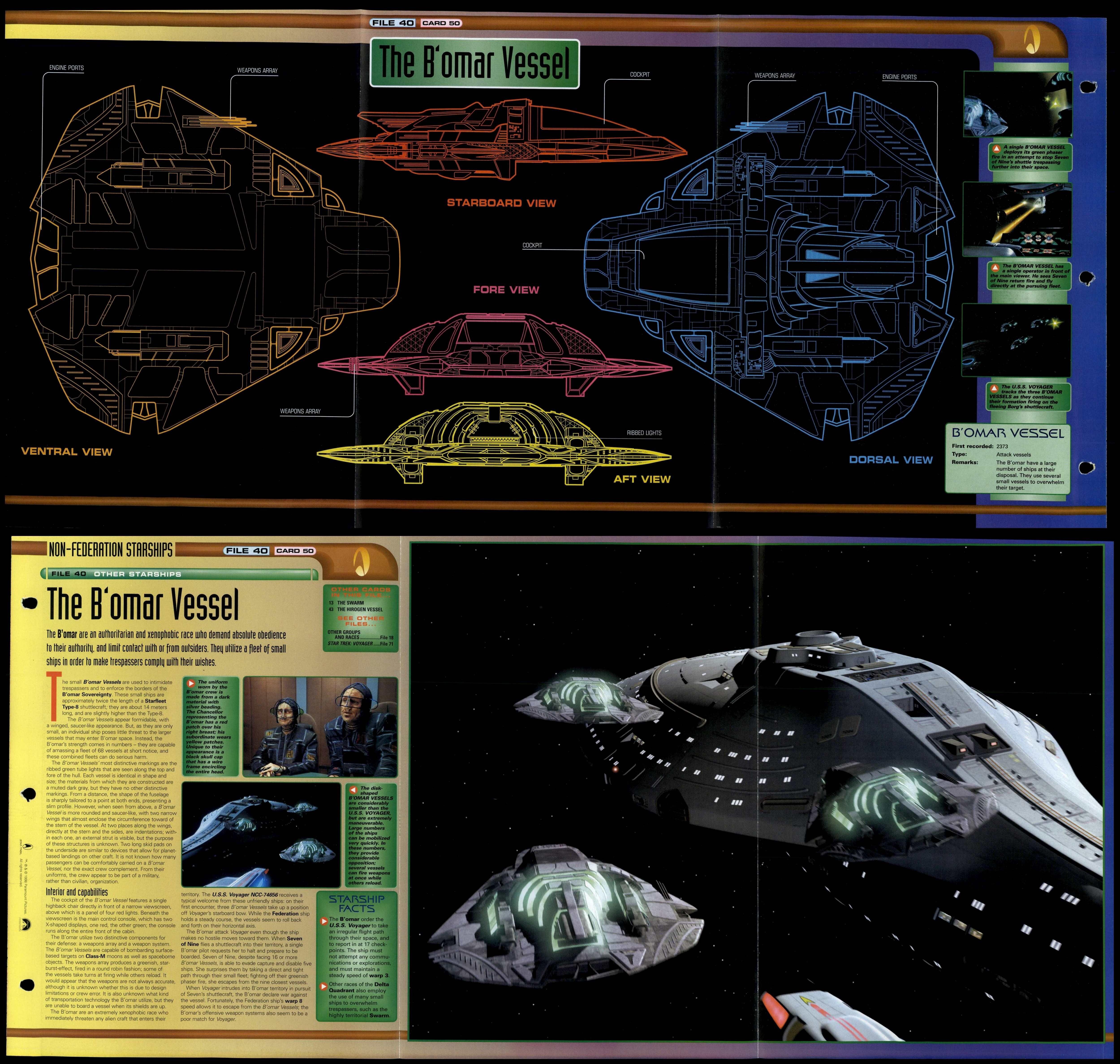 The B'omar Vessel - Other Starships - Star Trek Fact File Fold-Out Page