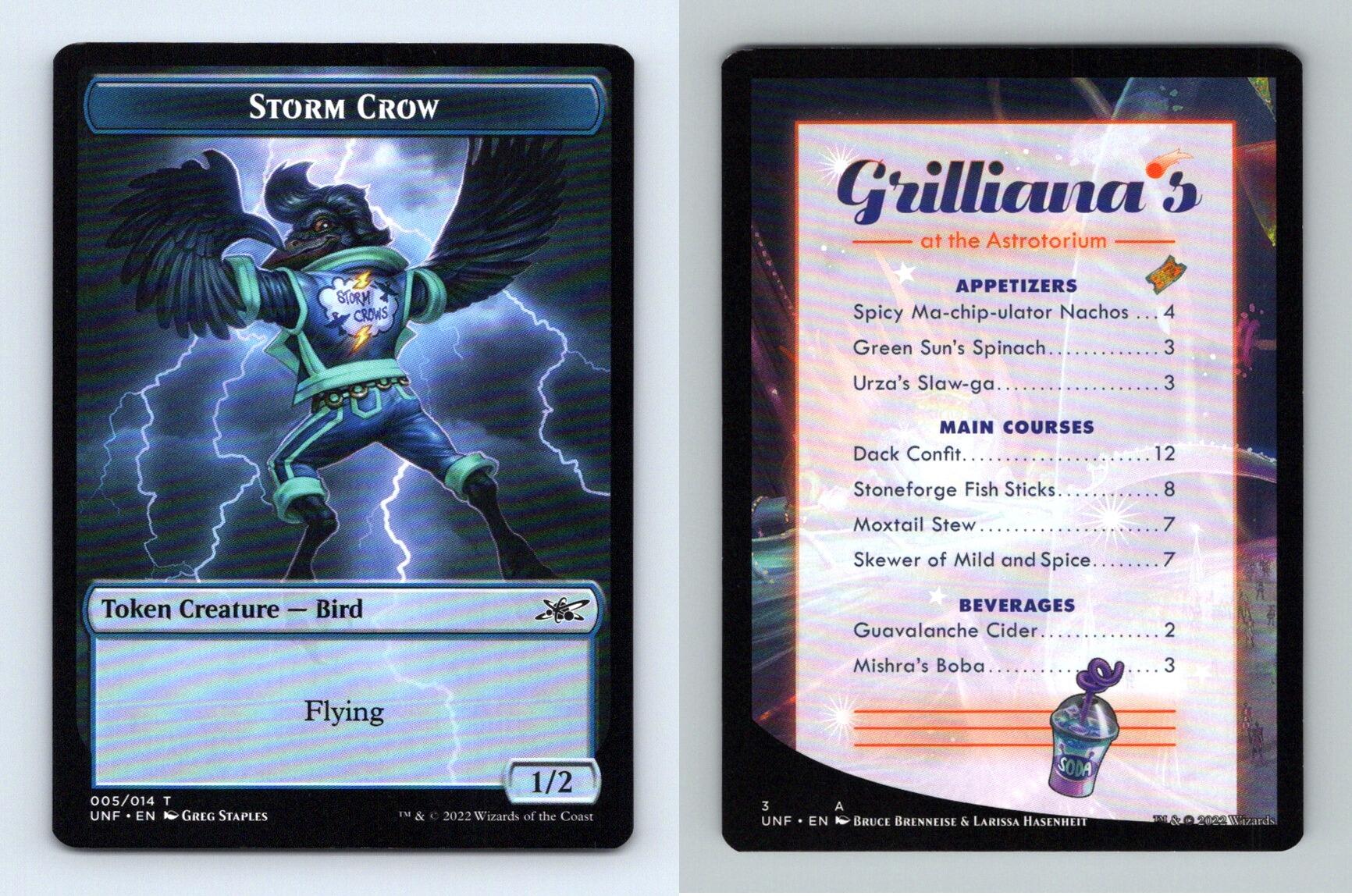 Storm Crow #005/014 MTG Unfinity 2022 Token TCG Card