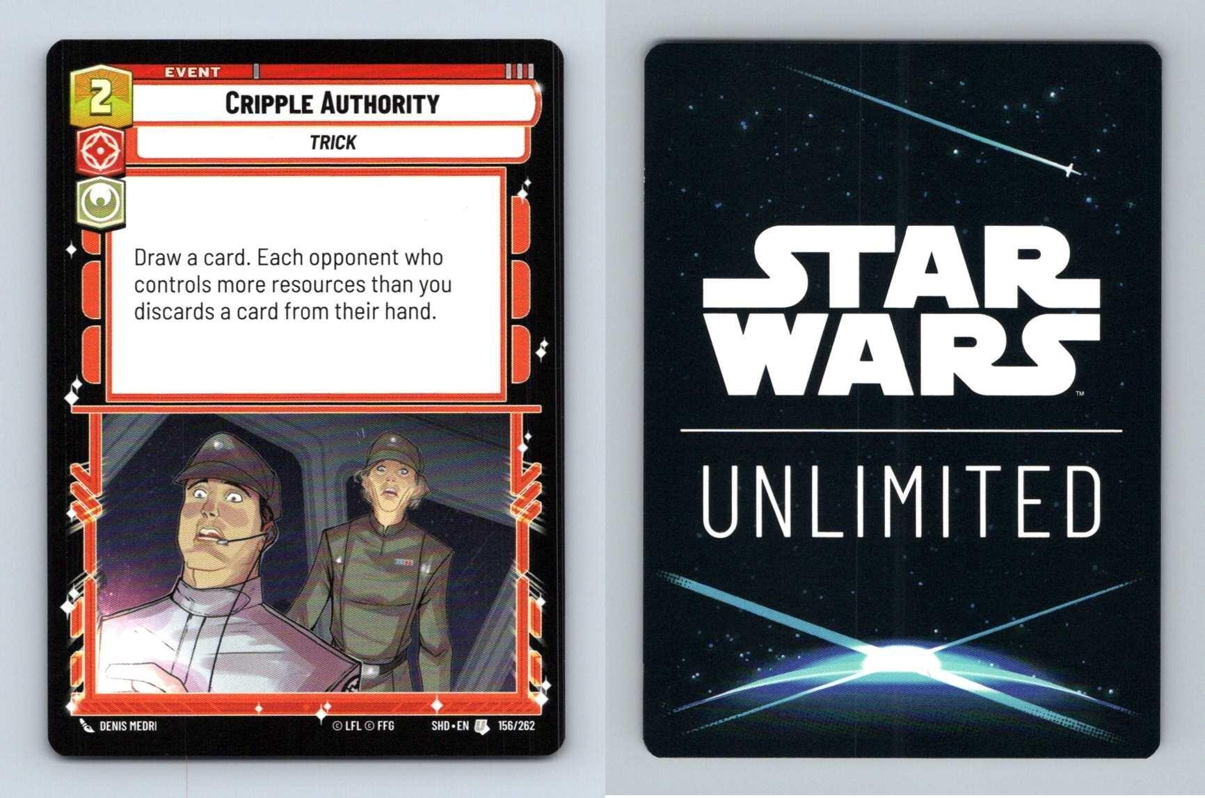 Cripple Authority #156/262 Star Wars Unlimited Shadows Of The Galaxy ...