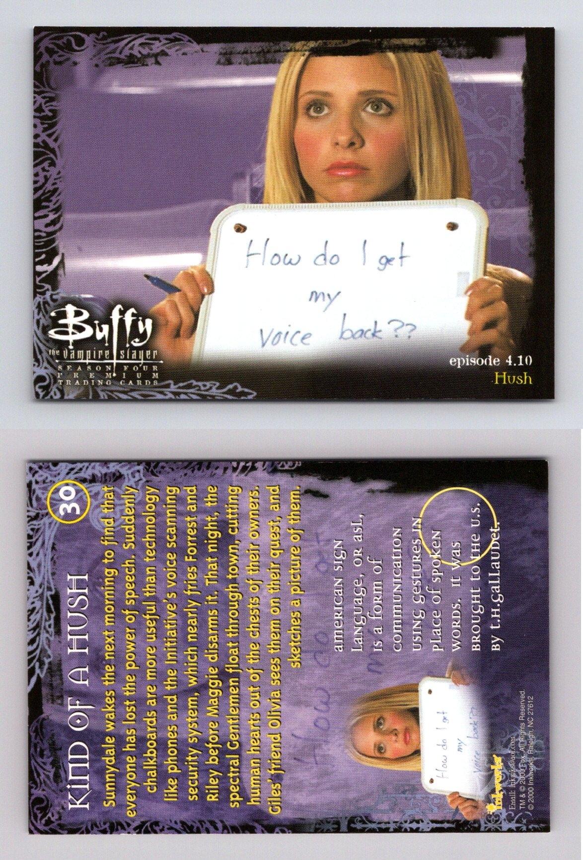 Kind Of A Hush 30 Buffy The Vampire Slayer Season 4 Inkworks Trading Card