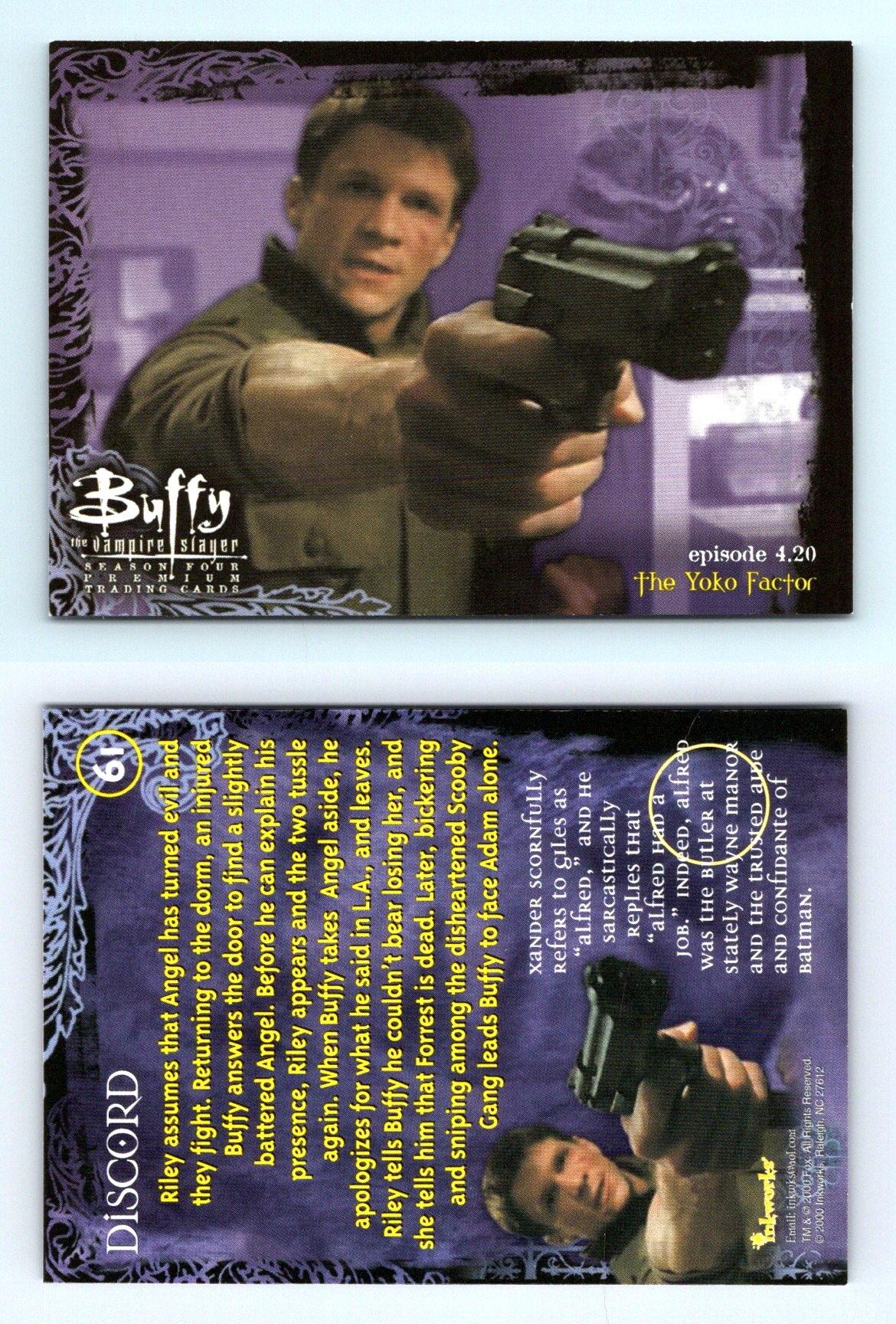 Discord 61 Buffy The Vampire Slayer Season 4 Inkworks Trading Card