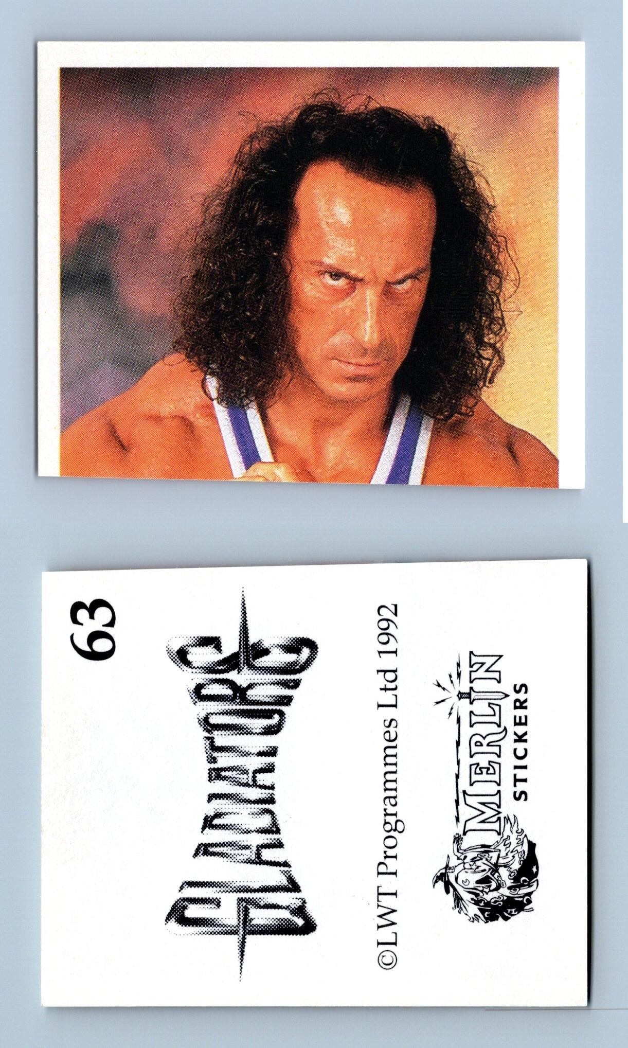 Wolf Part 1 Of 2 #63 Gladiators 1992 Merlin Sticker