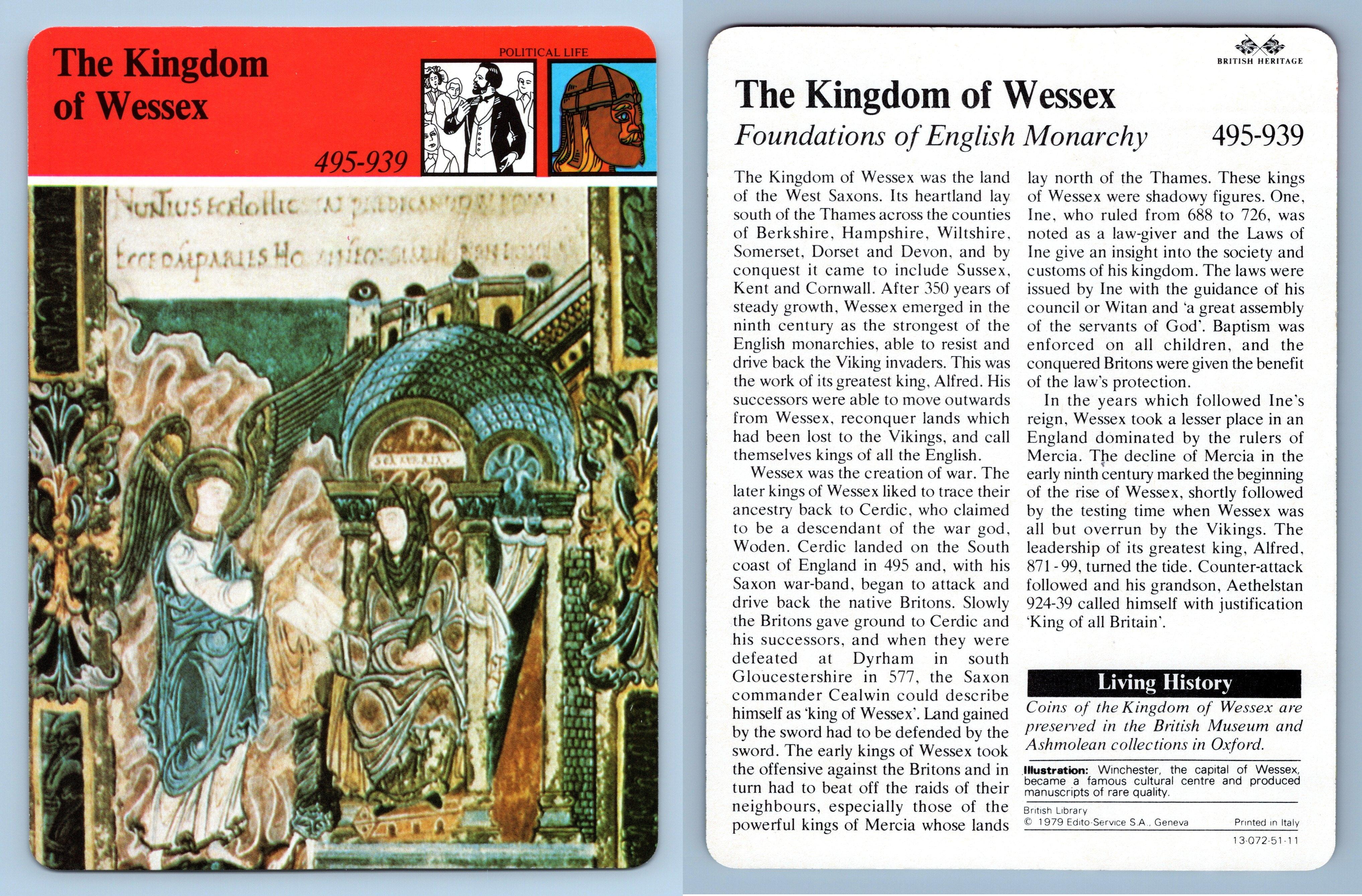 Kingdom Of Wessex - Political Life - British Heritage Edito-Service SA ...