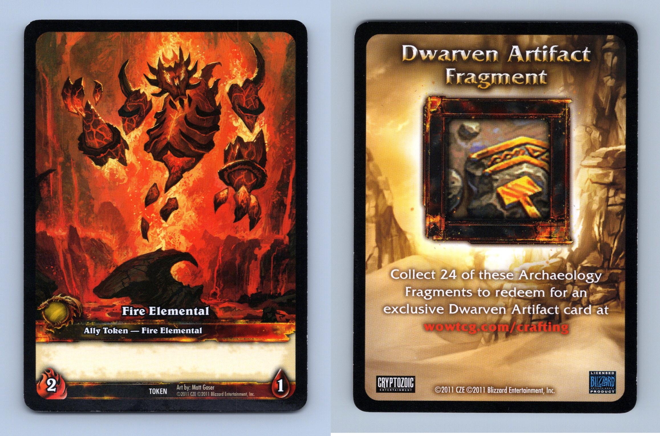 Fire Elemental - War Of The Elements 2011 Warcraft Token TCG Card