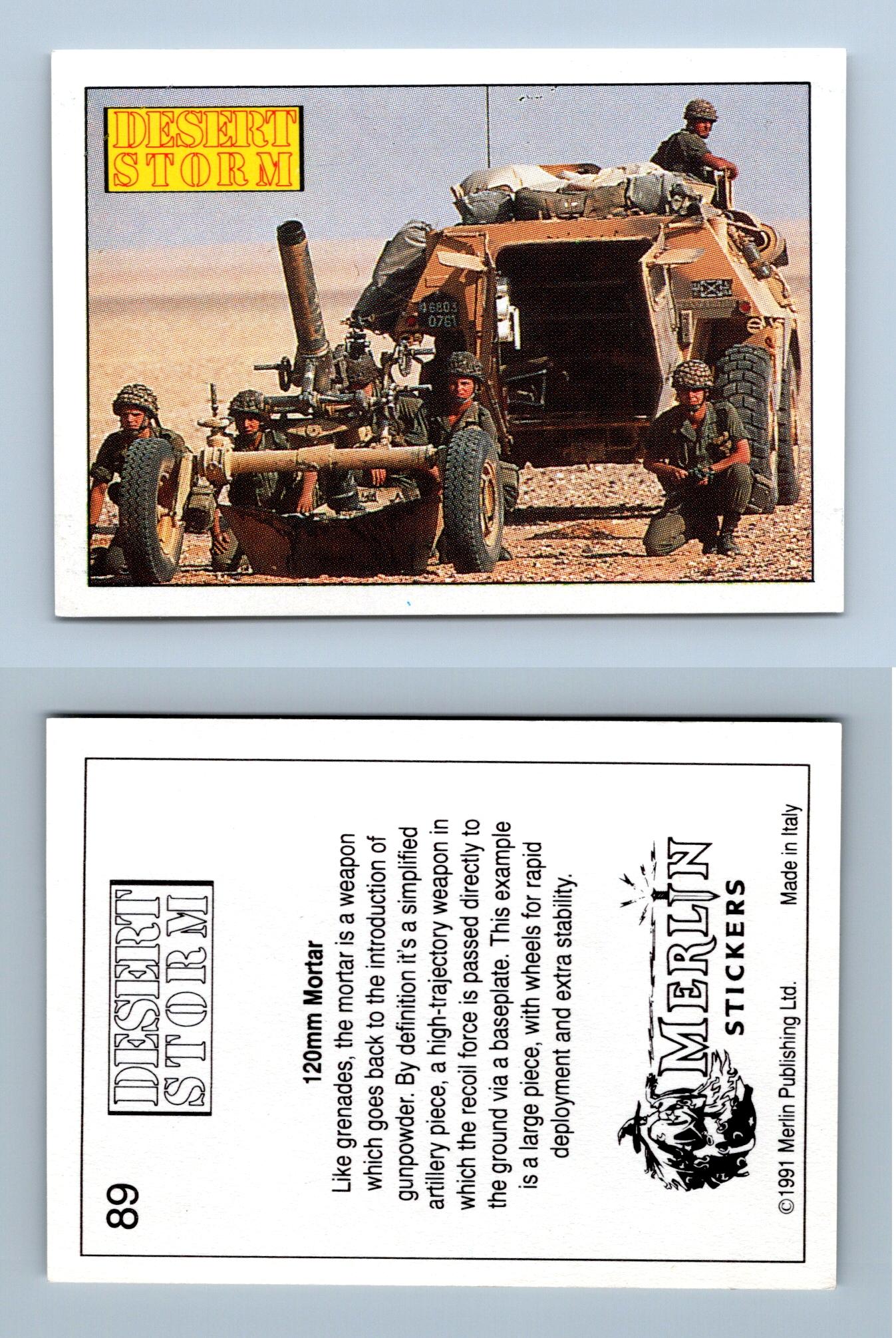 120mm Mortar #89 Desert Storm 1991 Merlin Sticker