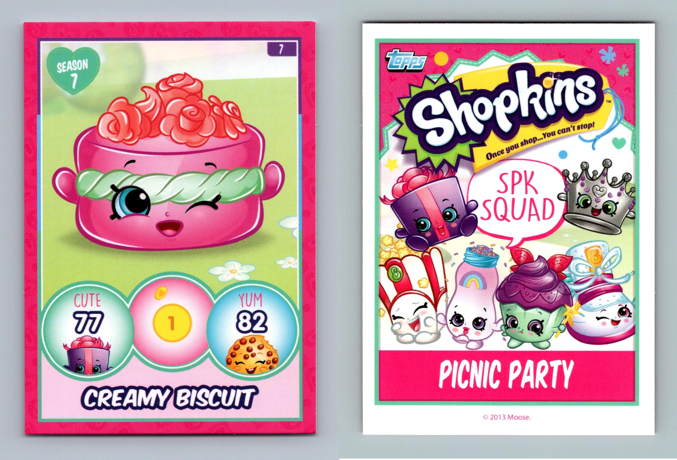 Creamy Biscuit 7 Shopkins Spk Squad 2013 Topps Tcg Card