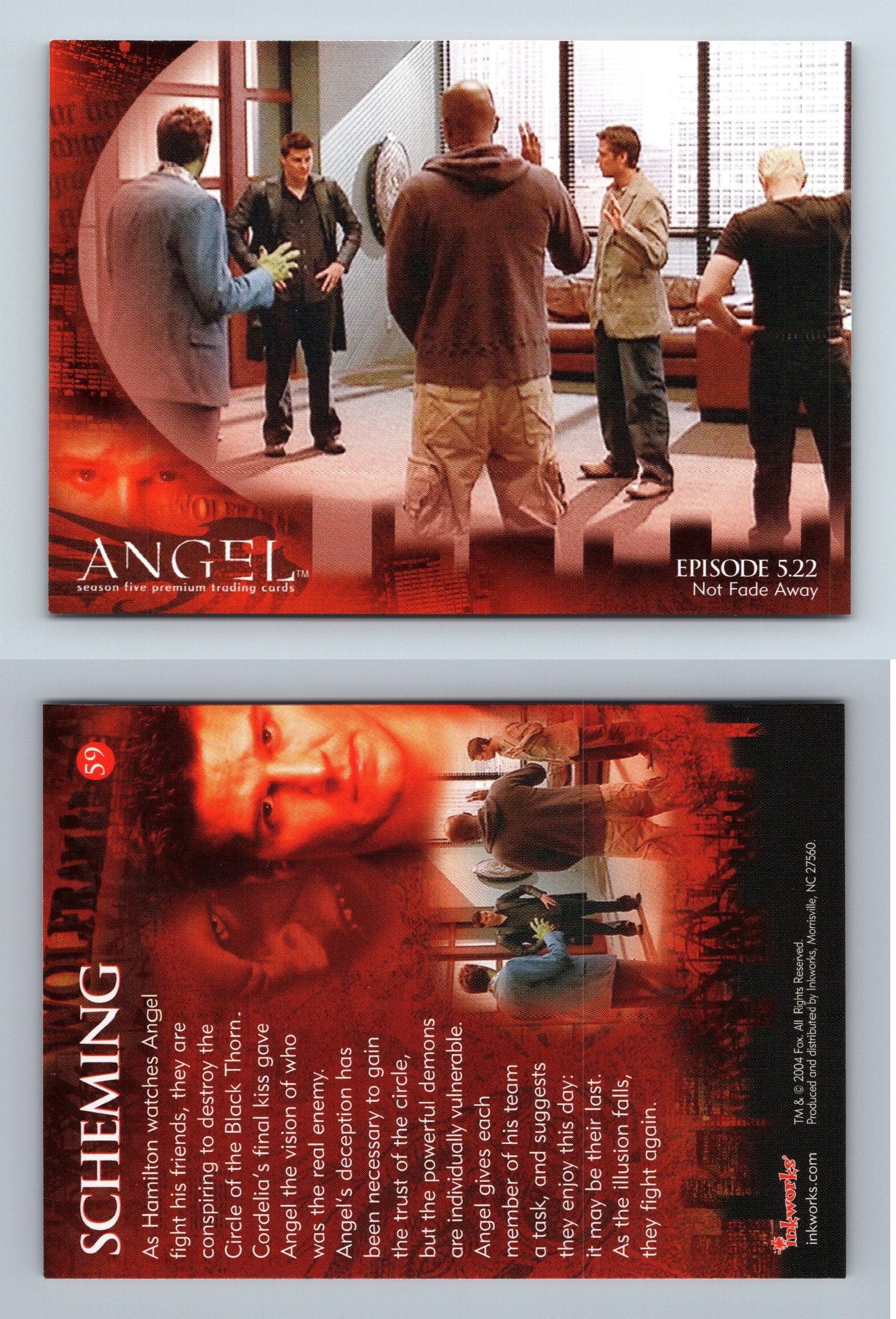 Scheming #59 Angel Season 5 Inkworks 2004 Trading Card