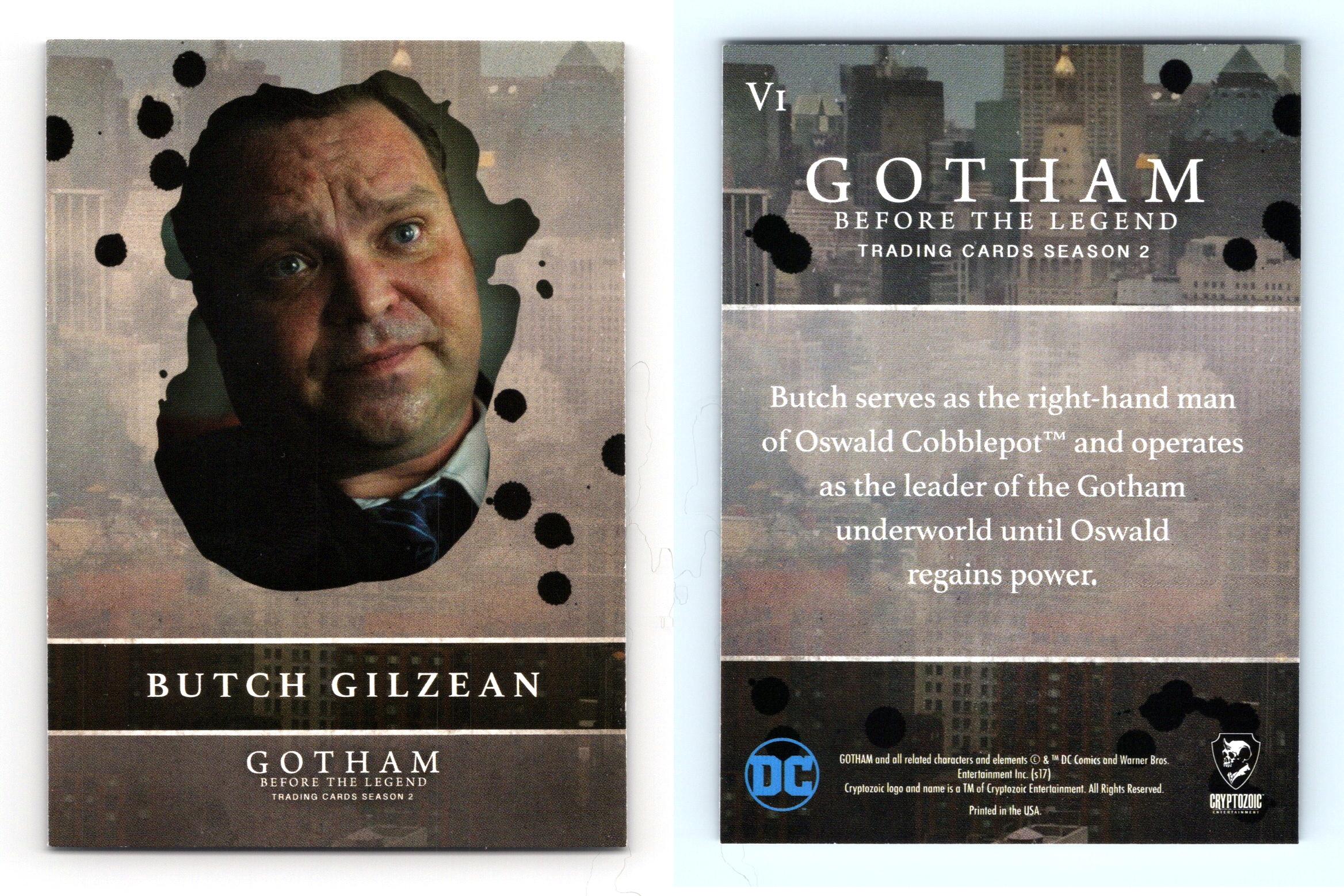 Butch Gilzean #V1 Gotham Season 2 Cryptozoic Rising Villains Trading Card