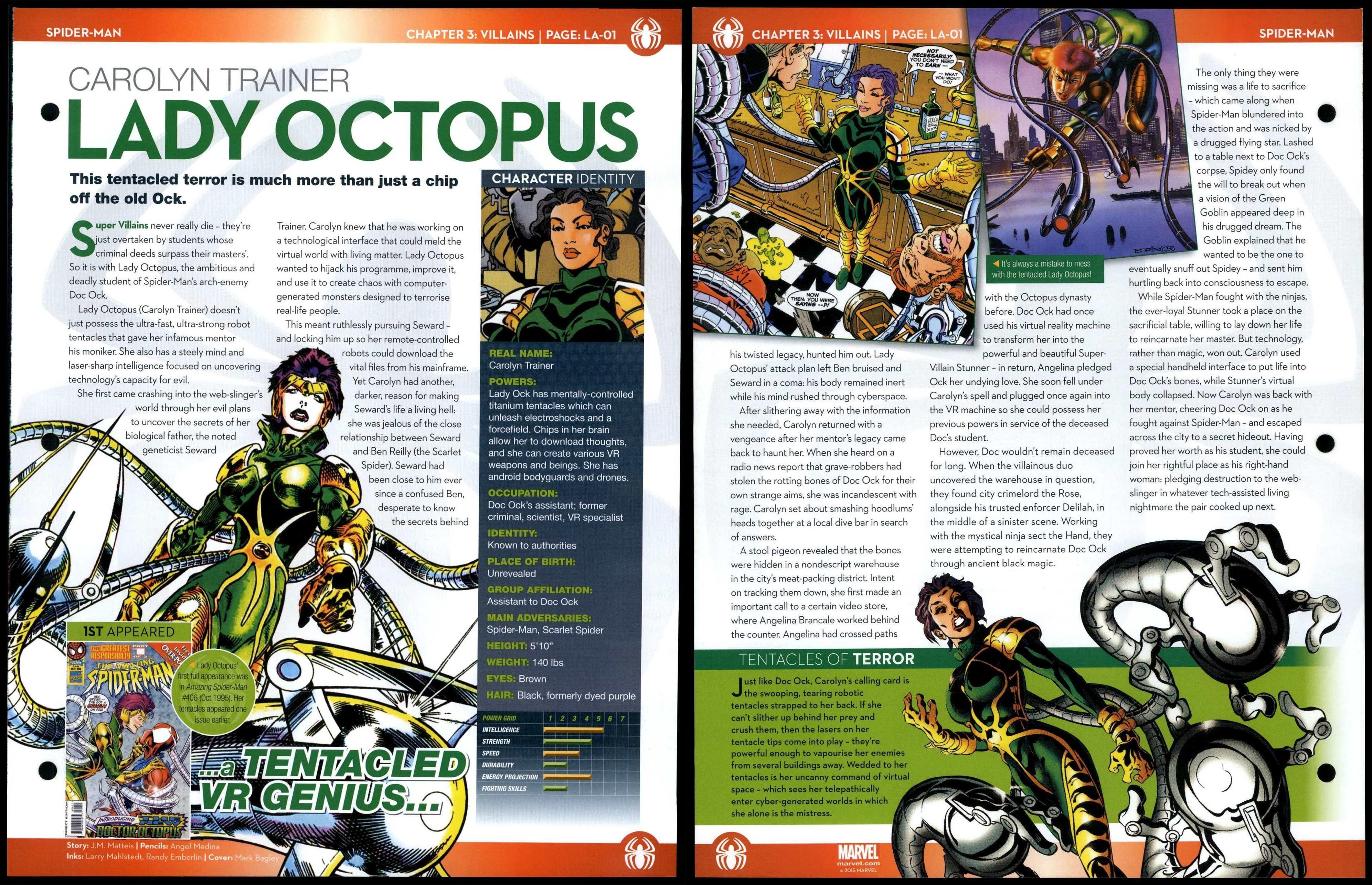 Lady Octopus - Carolyn Trainer #LA-01 Villains - Spider-Man Marvel Fact ...