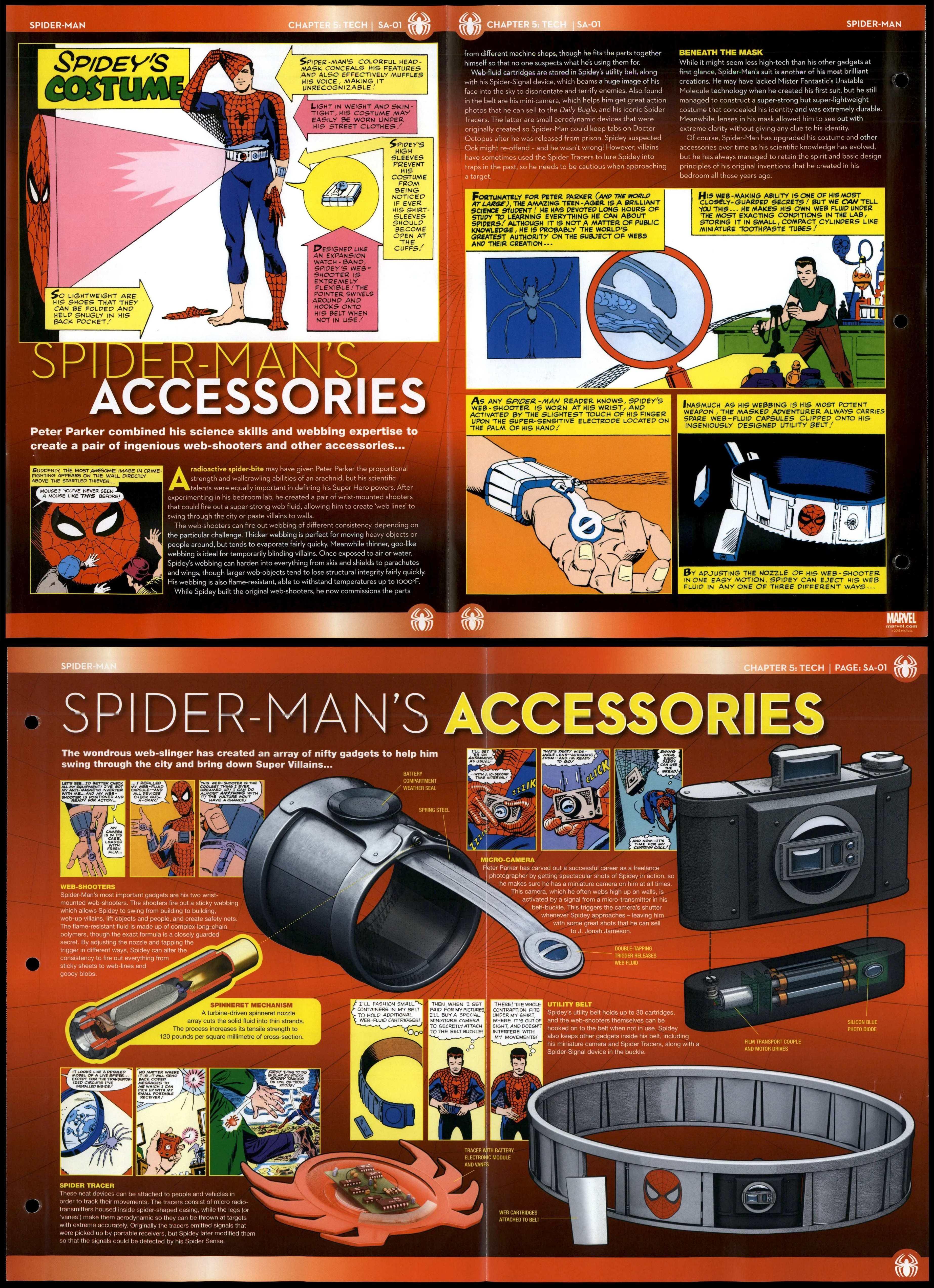Spider-Mans Accessories #SA-01 Tech - Spider-Man Marvel Fact File Fold ...