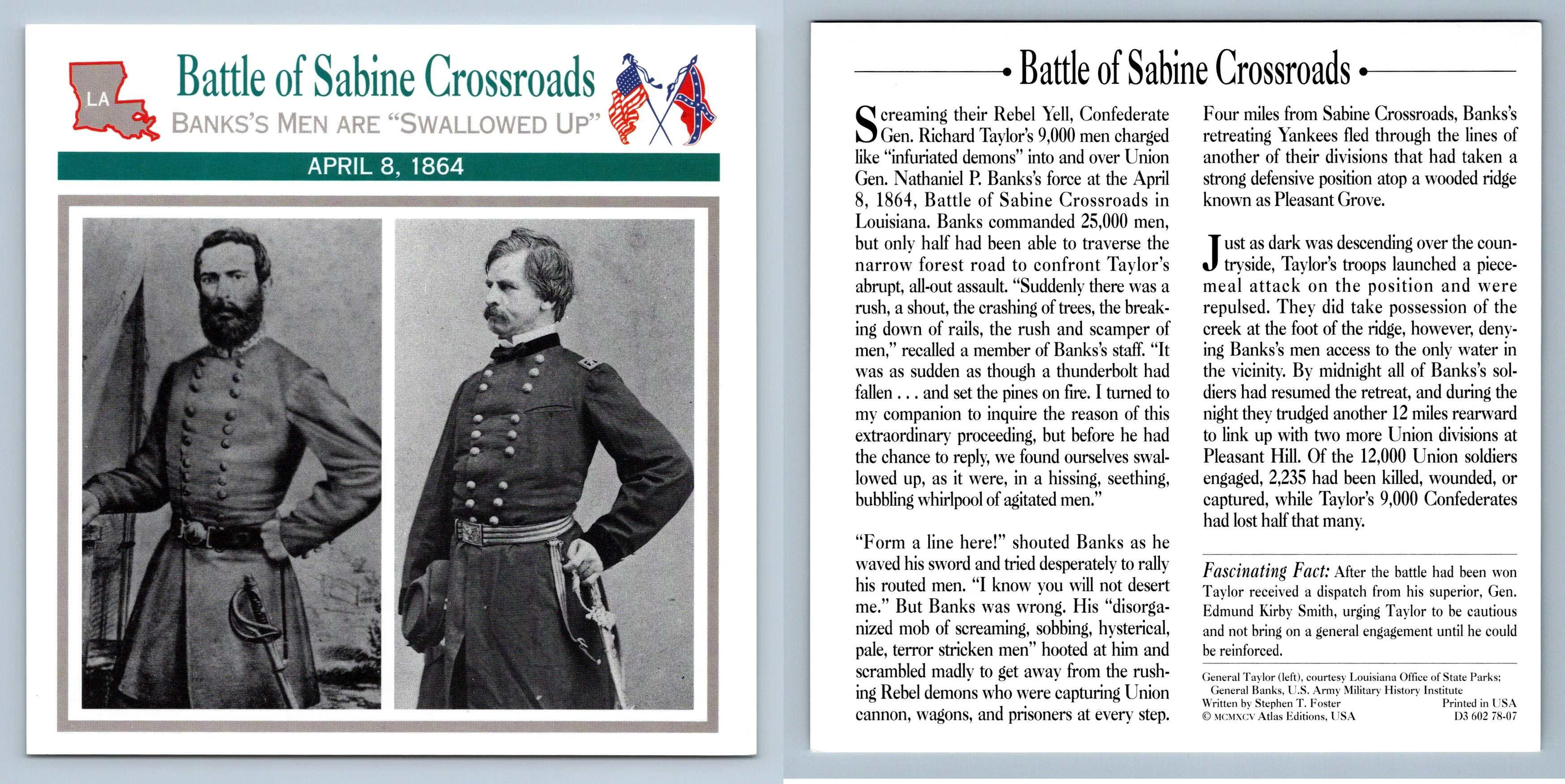 Banks's Men Are Swallowed Up - Battle Of Sabine Crossroads - Battles ...