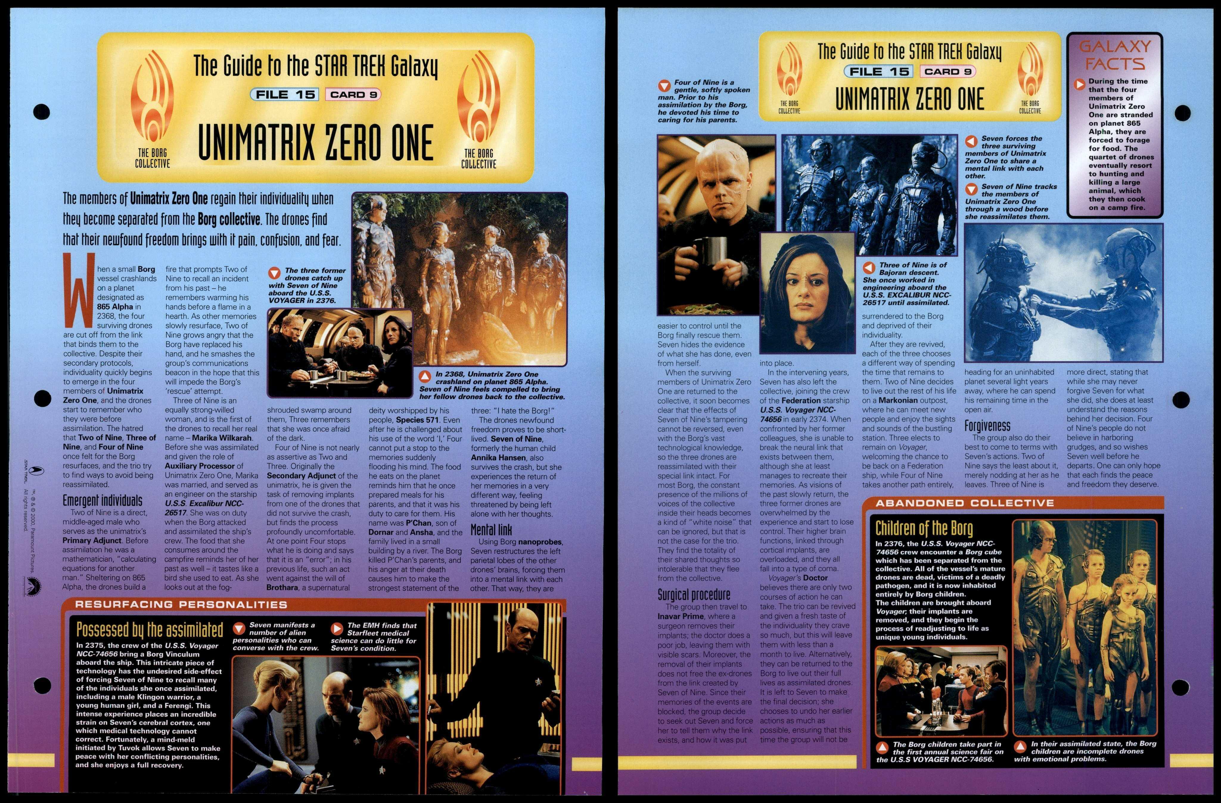 Unimatrix Zero One - The Borg - Star Trek Fact File Page