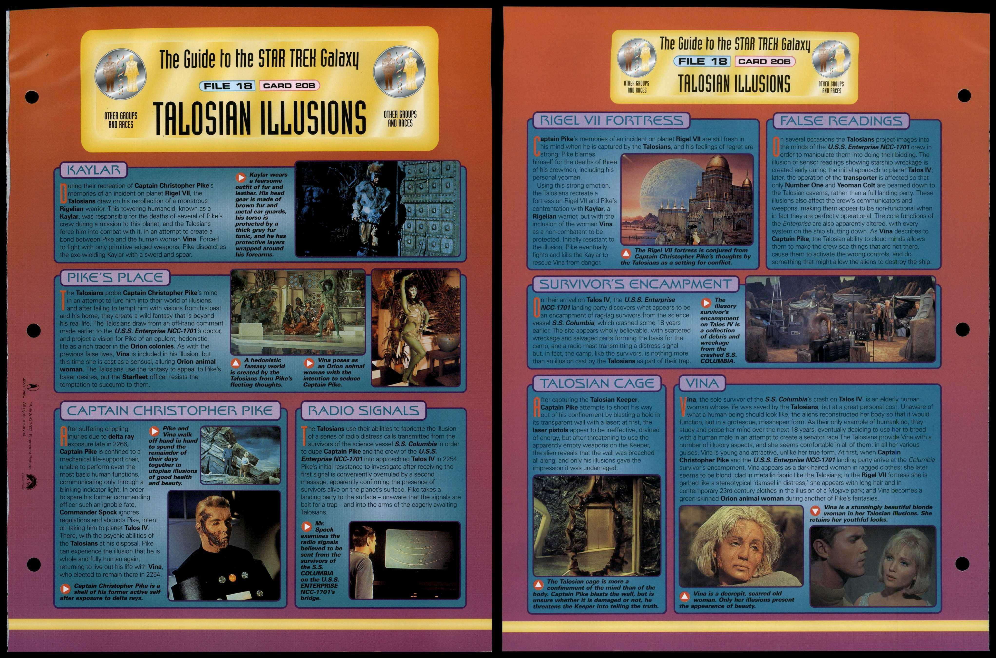 Talosian Illusions #20B Other Groups & Races - Star Trek Fact File Page