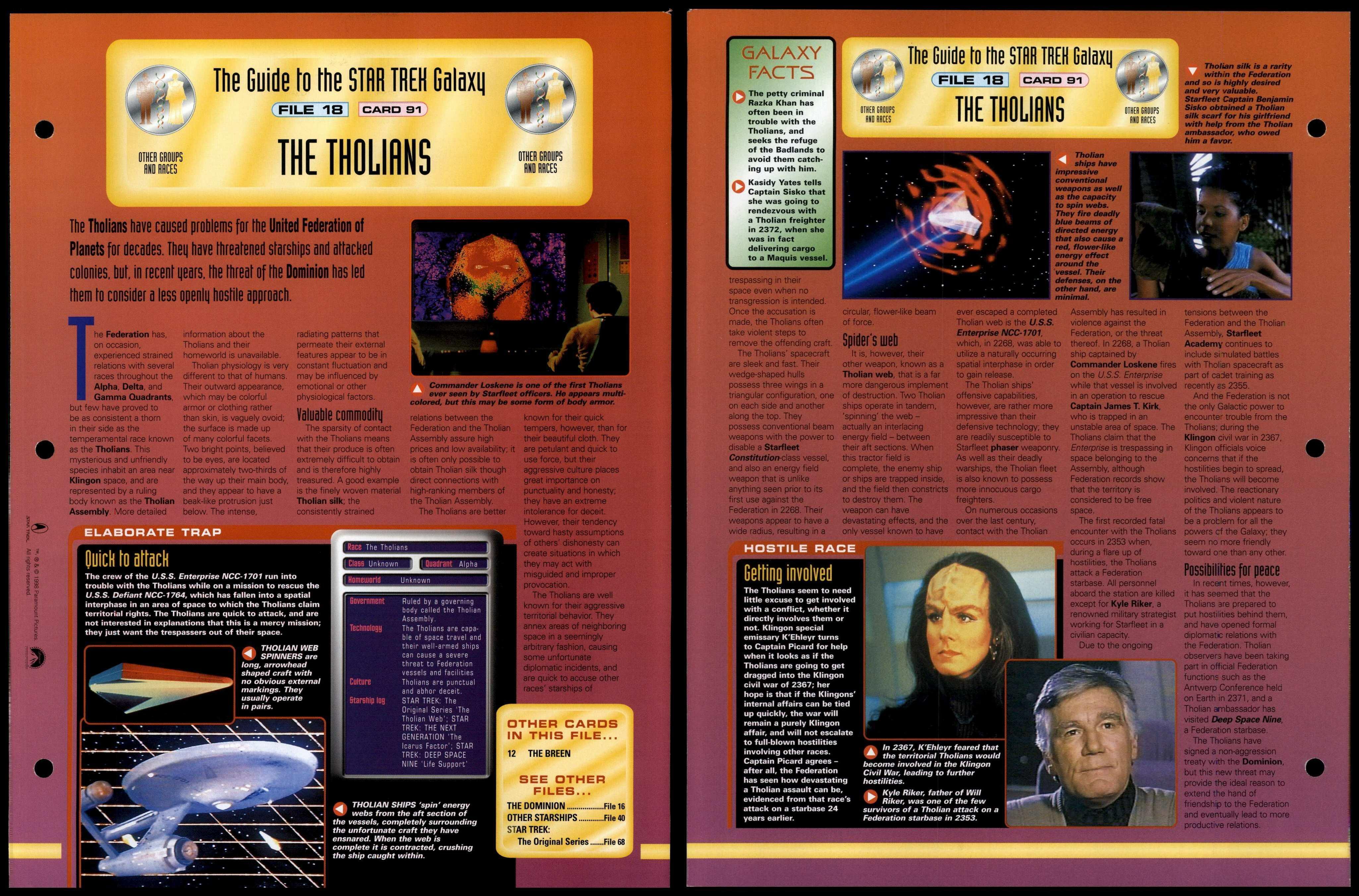 The Tholians - Other Groups & Races - Star Trek Fact File Page