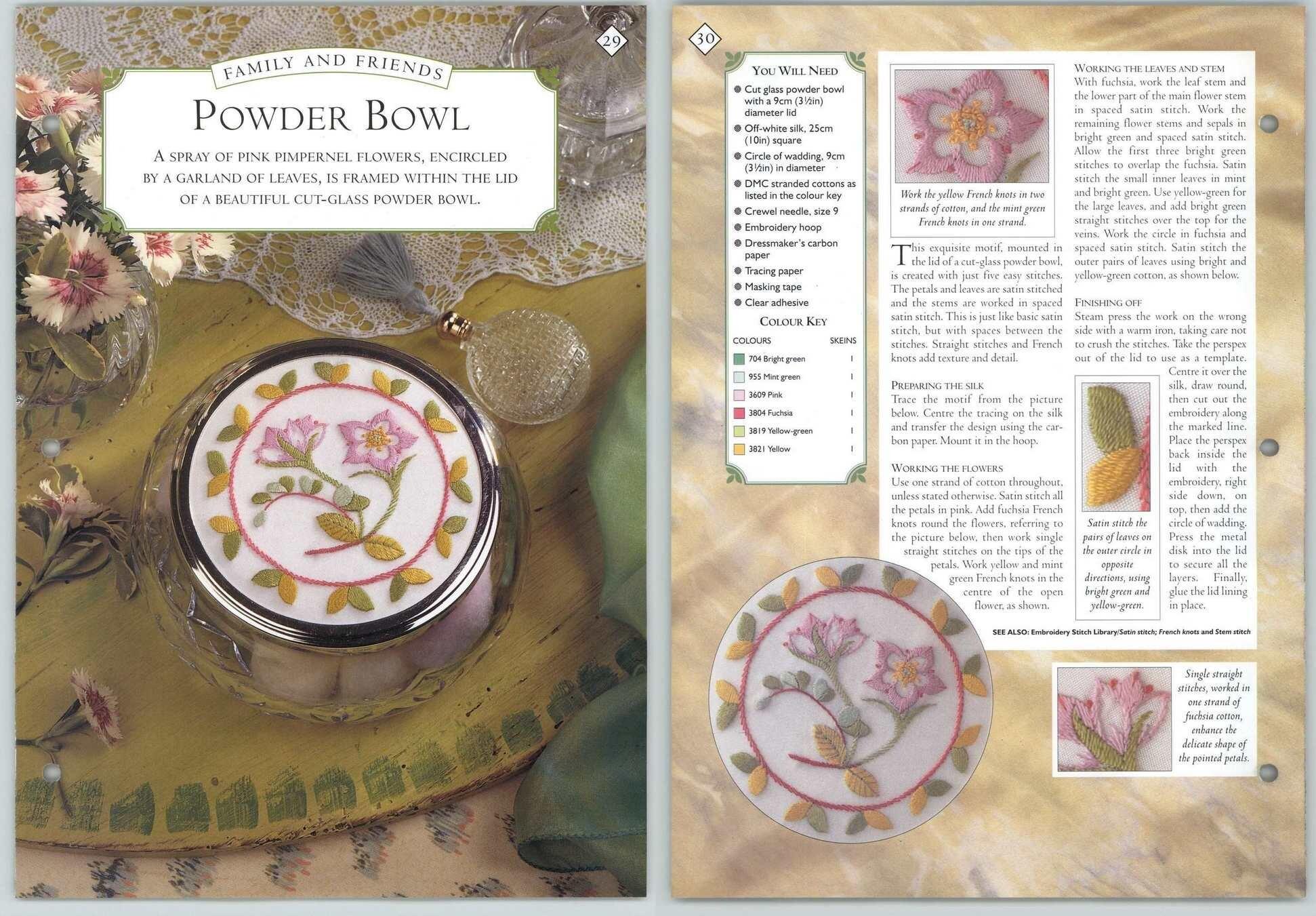 Powder Bowl #29-30 Family & Friends - Needlecraft Magic Pattern