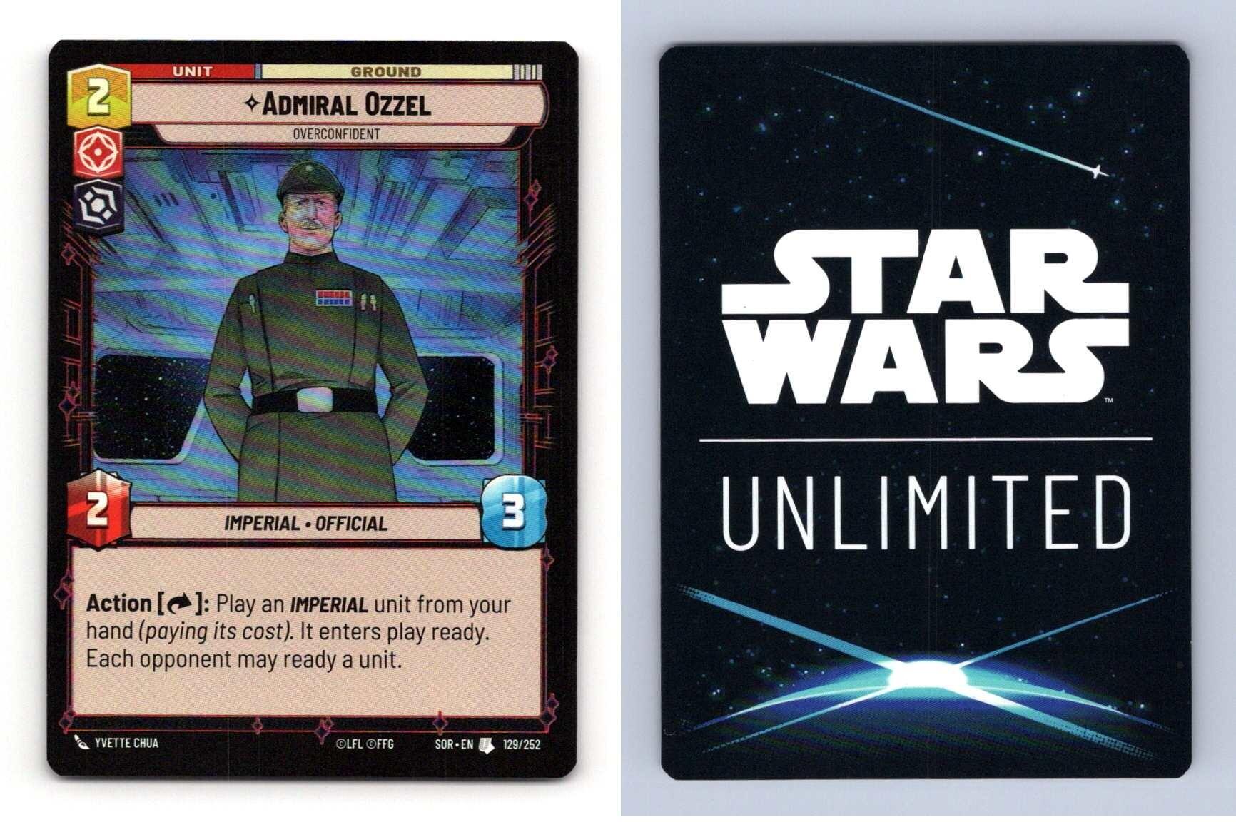 Admiral Ozzel #129/252 Star Wars Unlimited Spark Of Rebellion Uncommon ...