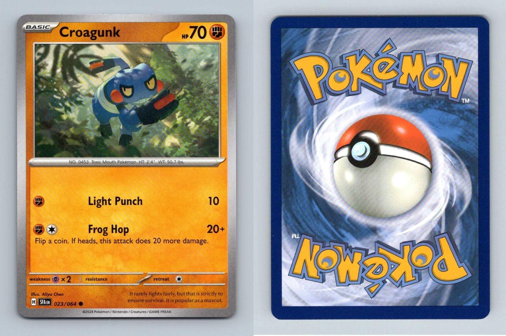 Croagunk #23/64 SV Shrouded Fable 2024 Common Pokemon TCG Card
