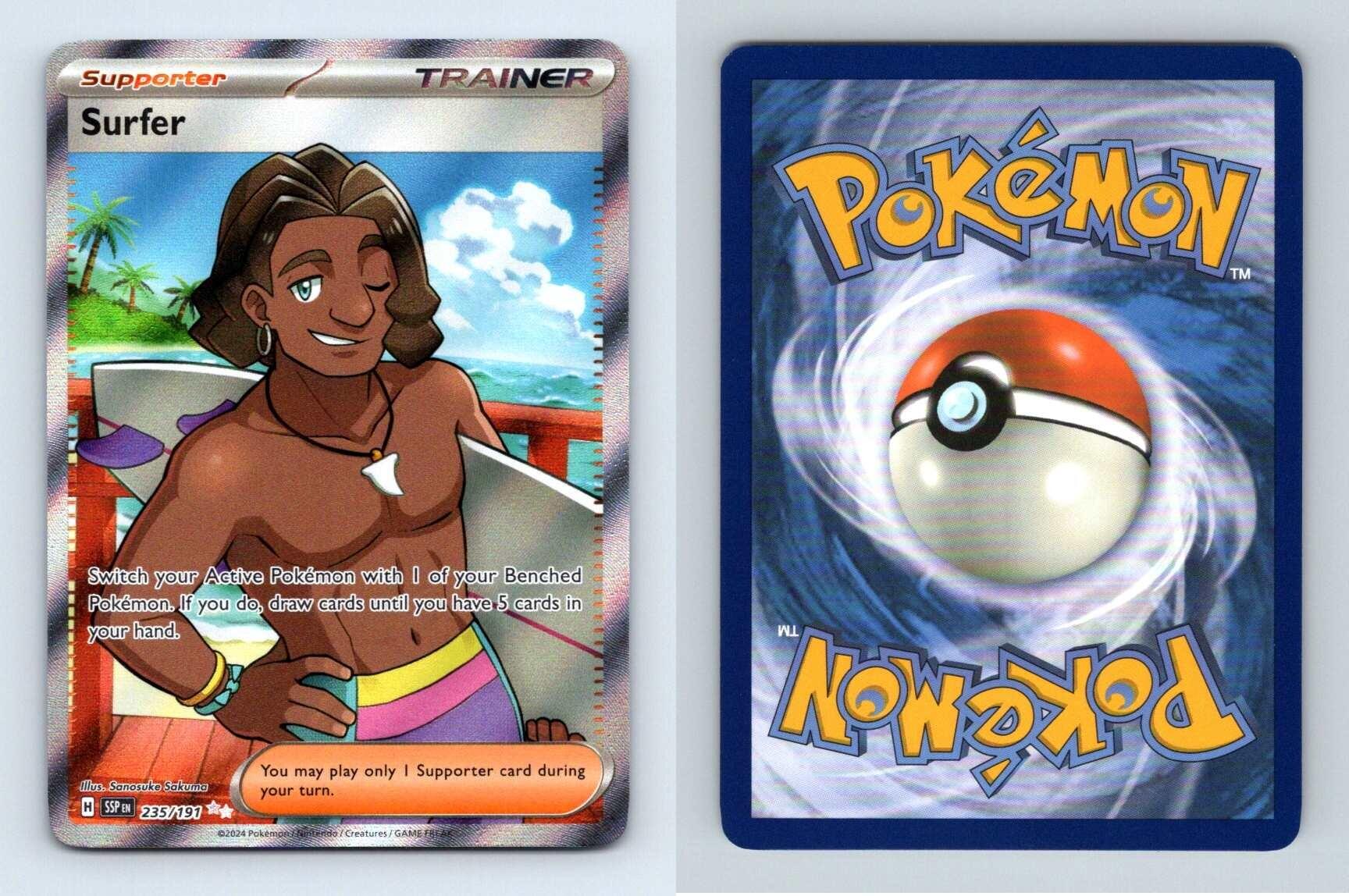 Full Art Ultra Rare Pokemon Pokemon Surfer 235/191 Full Art Card ...