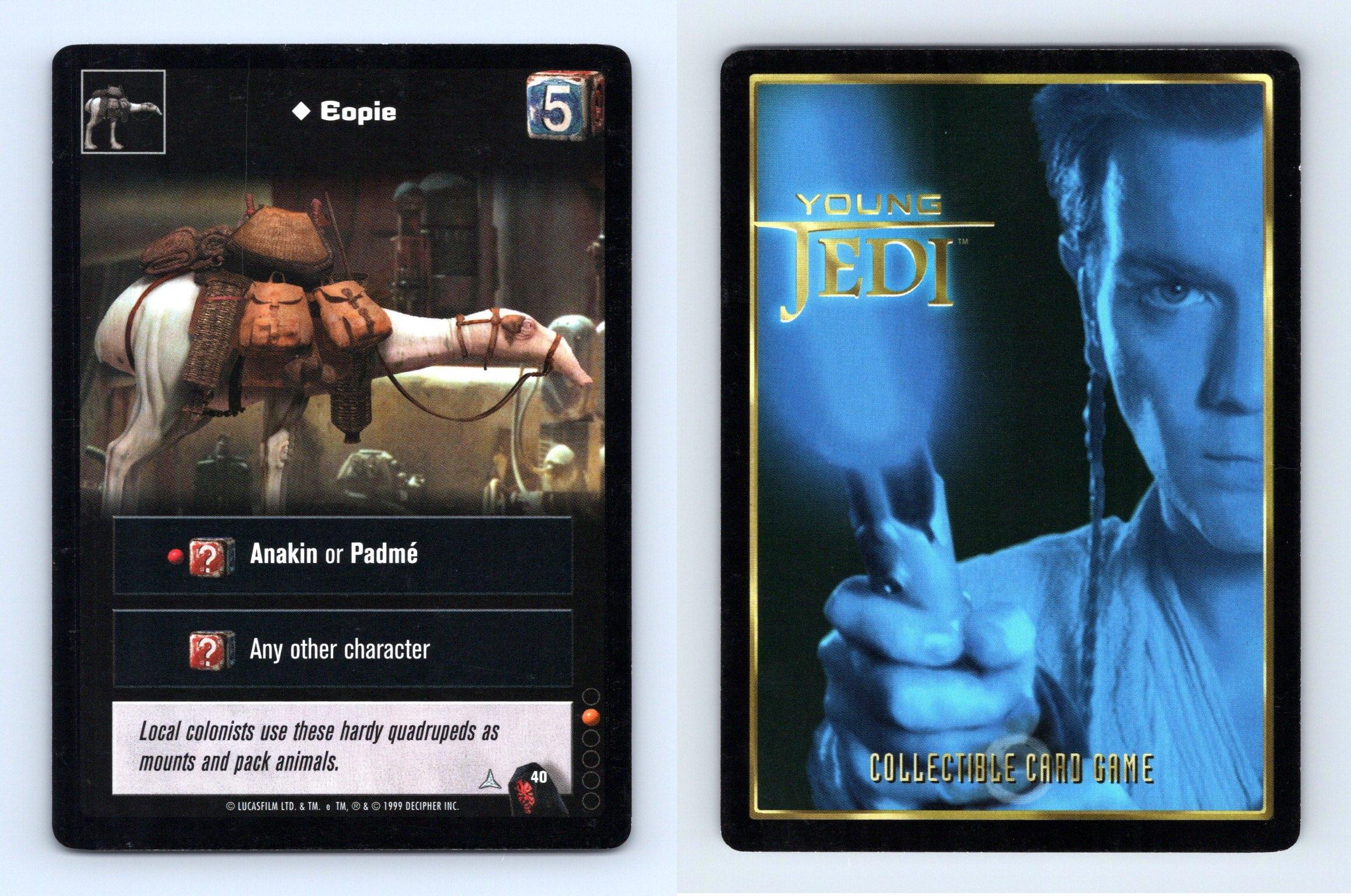 Eopie #40 Young Jedi Menace Of Darth Maul 1999 LS Common CCG Card