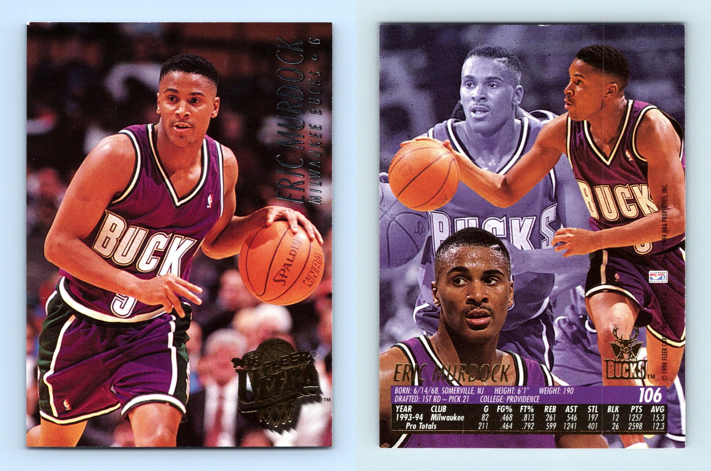 Eric Murdock - Bucks #106 Fleer Ultra 1994-5 Basketball Trading Card