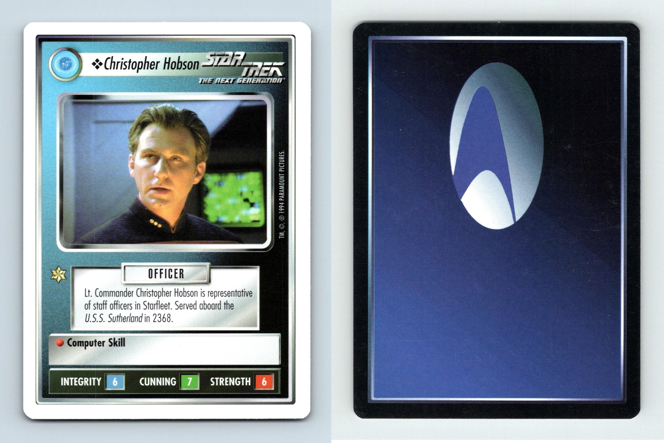 Christopher Hobson Star Trek Premiere Unlimited 1994 Common CCG Card