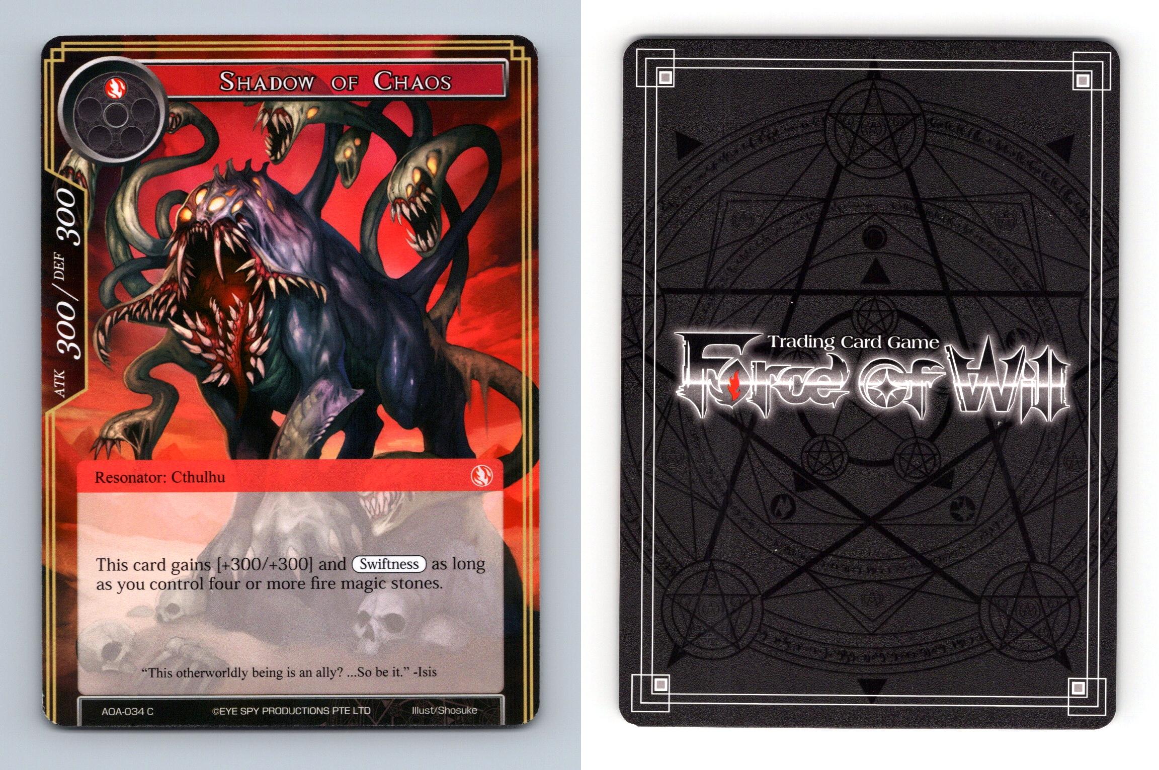 Shadow Of Chaos #AOA-034 FOW Awakening Of The Ancients 2019 Common TCG Card