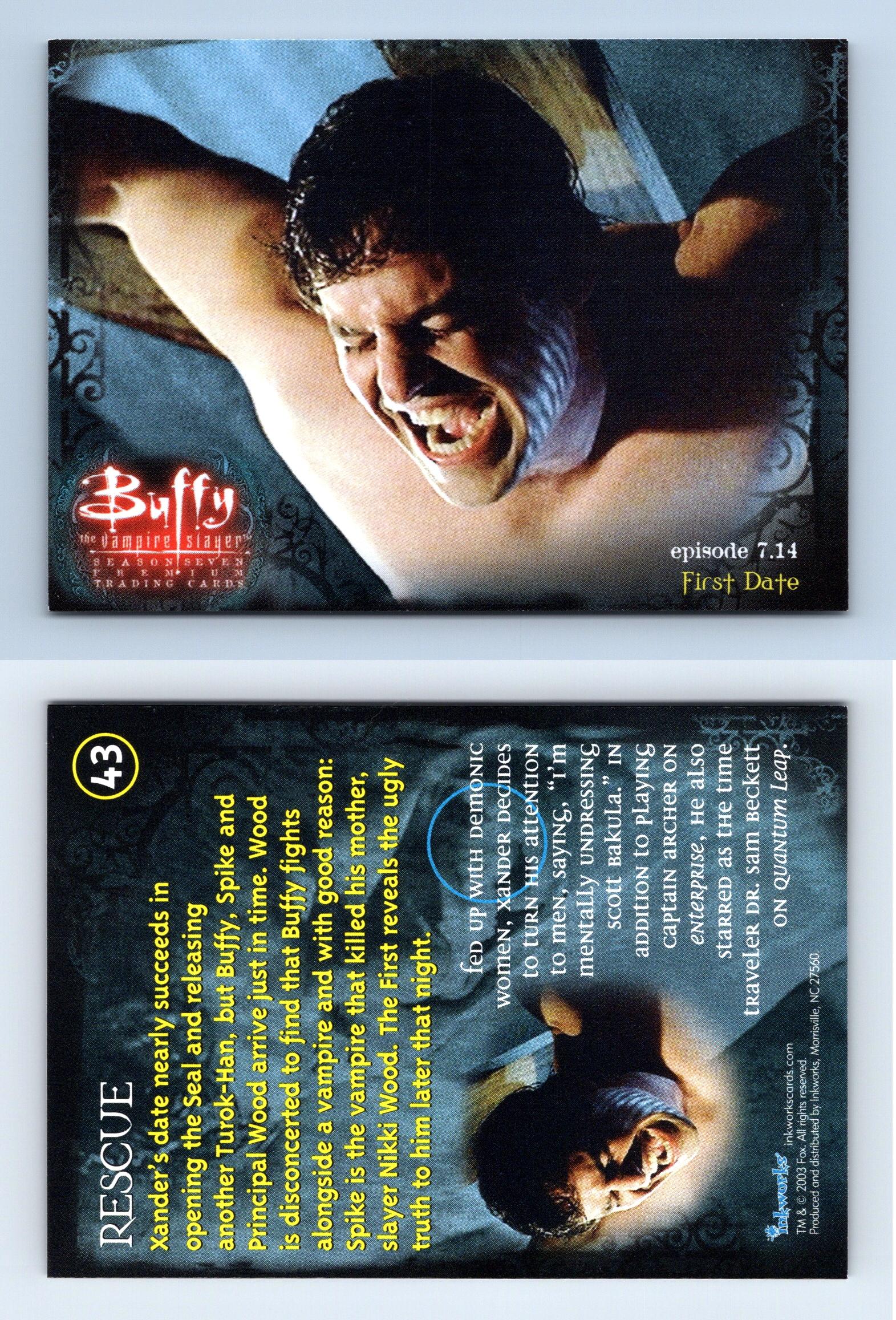 Rescue 43 Buffy The Vampire Slayer Season 7 Inkworks Trading Card